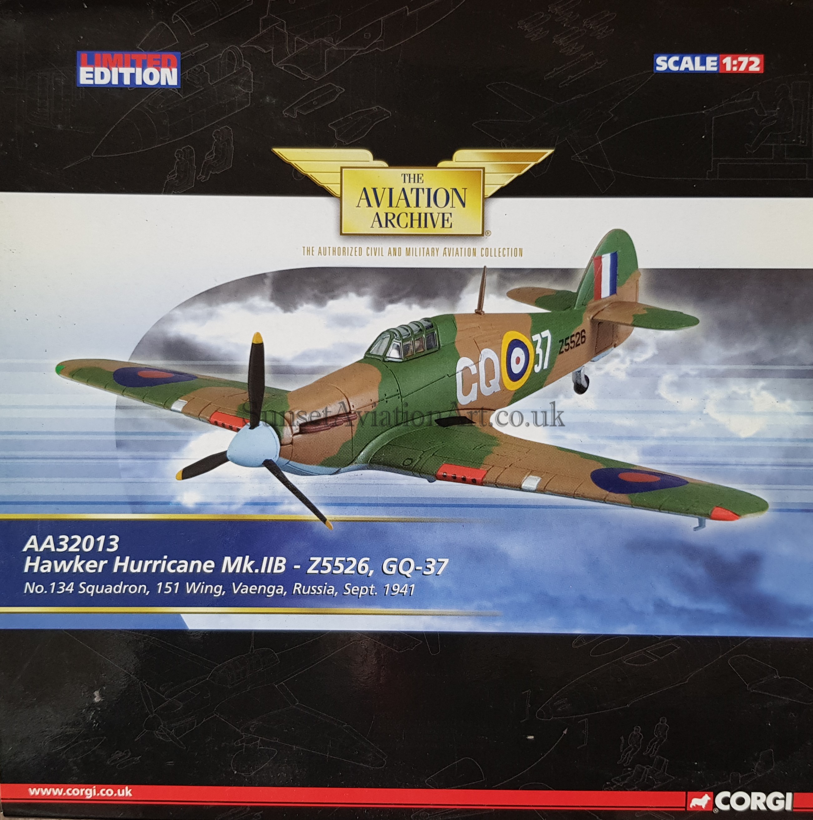 Corgi AA32013 Hawker Hurricane Mk IIB No. 134 Squadron,