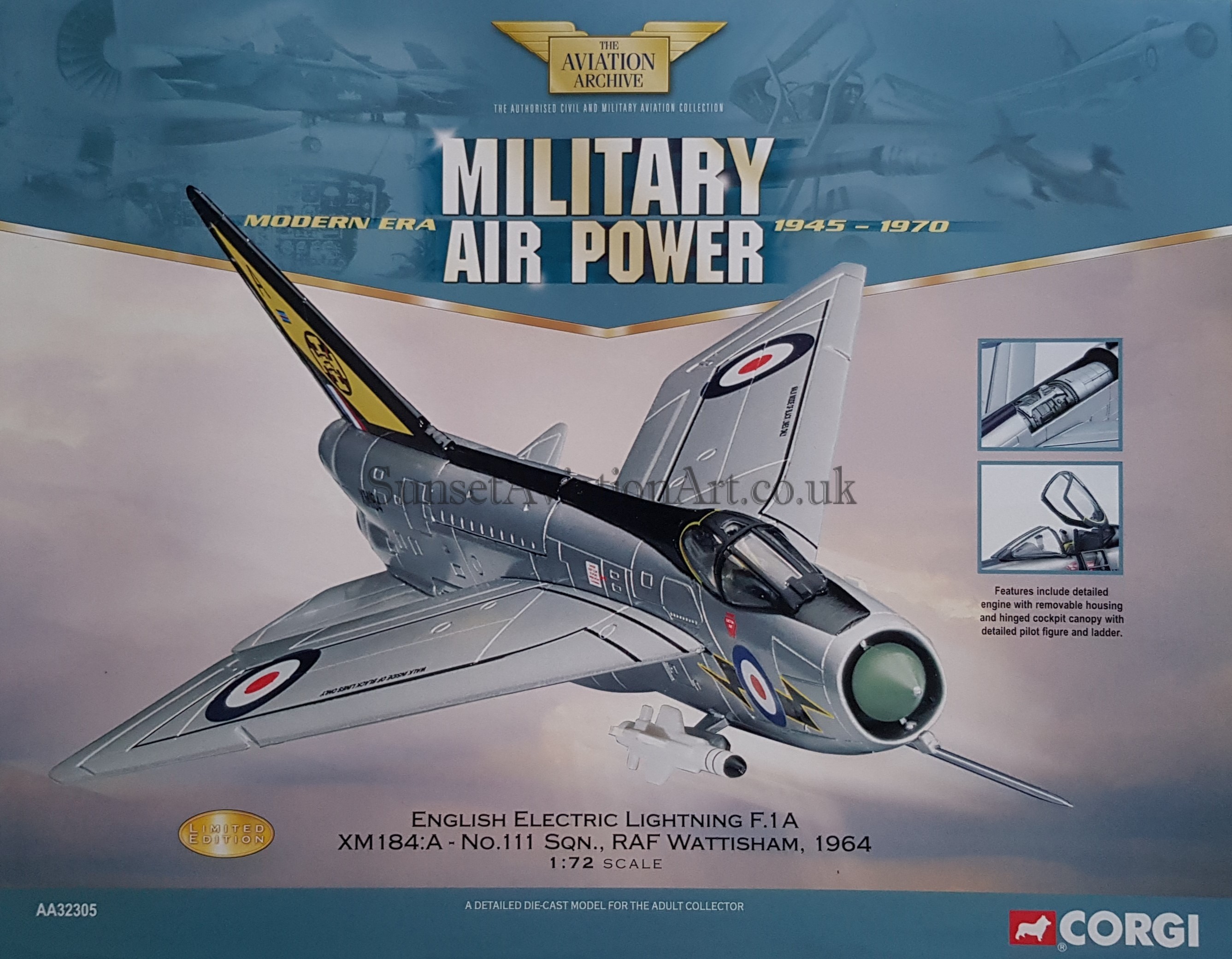 Corgi AA32305 Lightning 1:72 die-cast scale model. Wattisham,