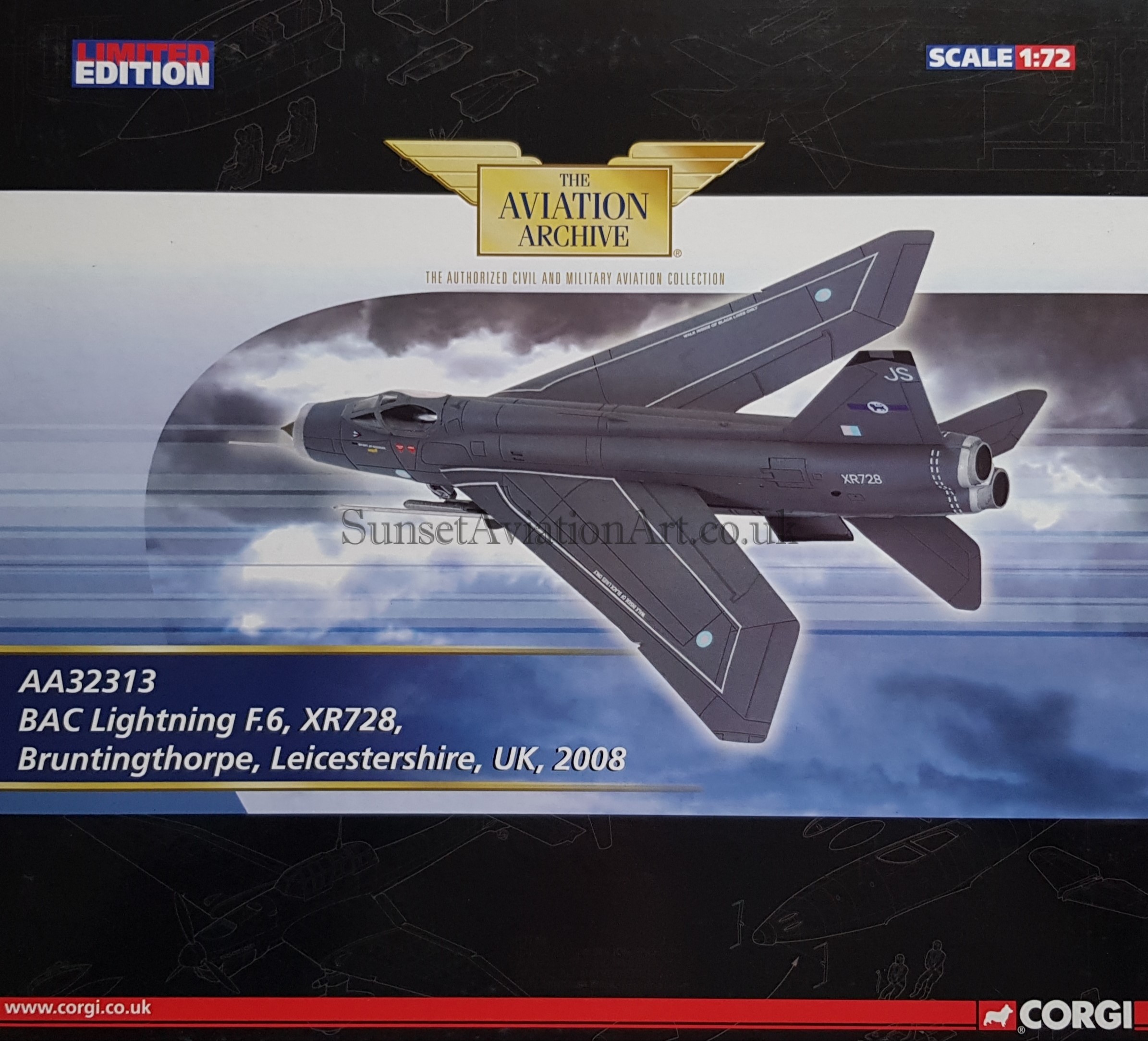 Corgi AA32313 Lightning F.6, XR728 Bruntingthorpe, Leicestershire