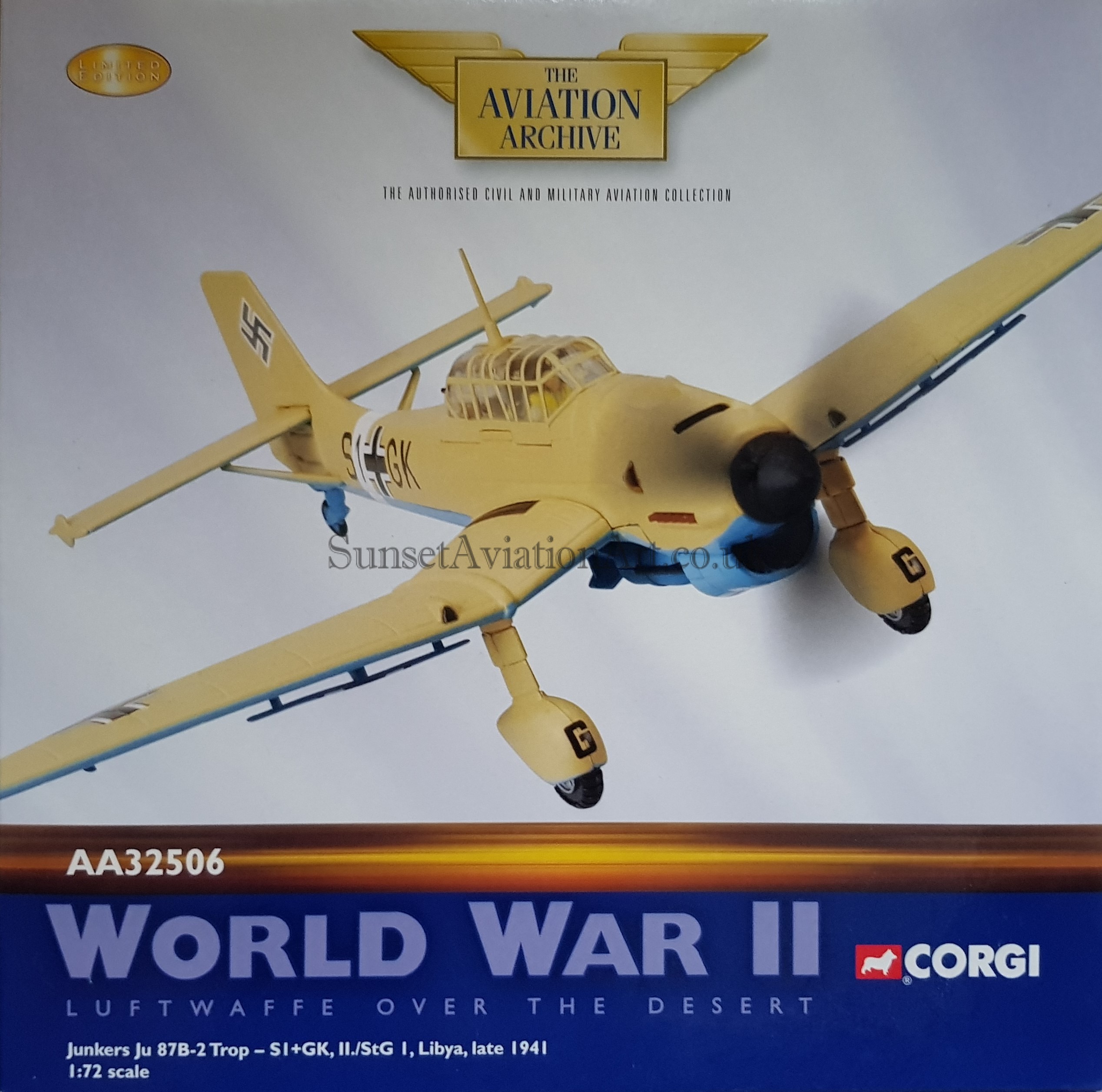 AA32506 Corgi JU 87 Stuka Junkers JU 87B-2 Trop SI+GK II./StG I