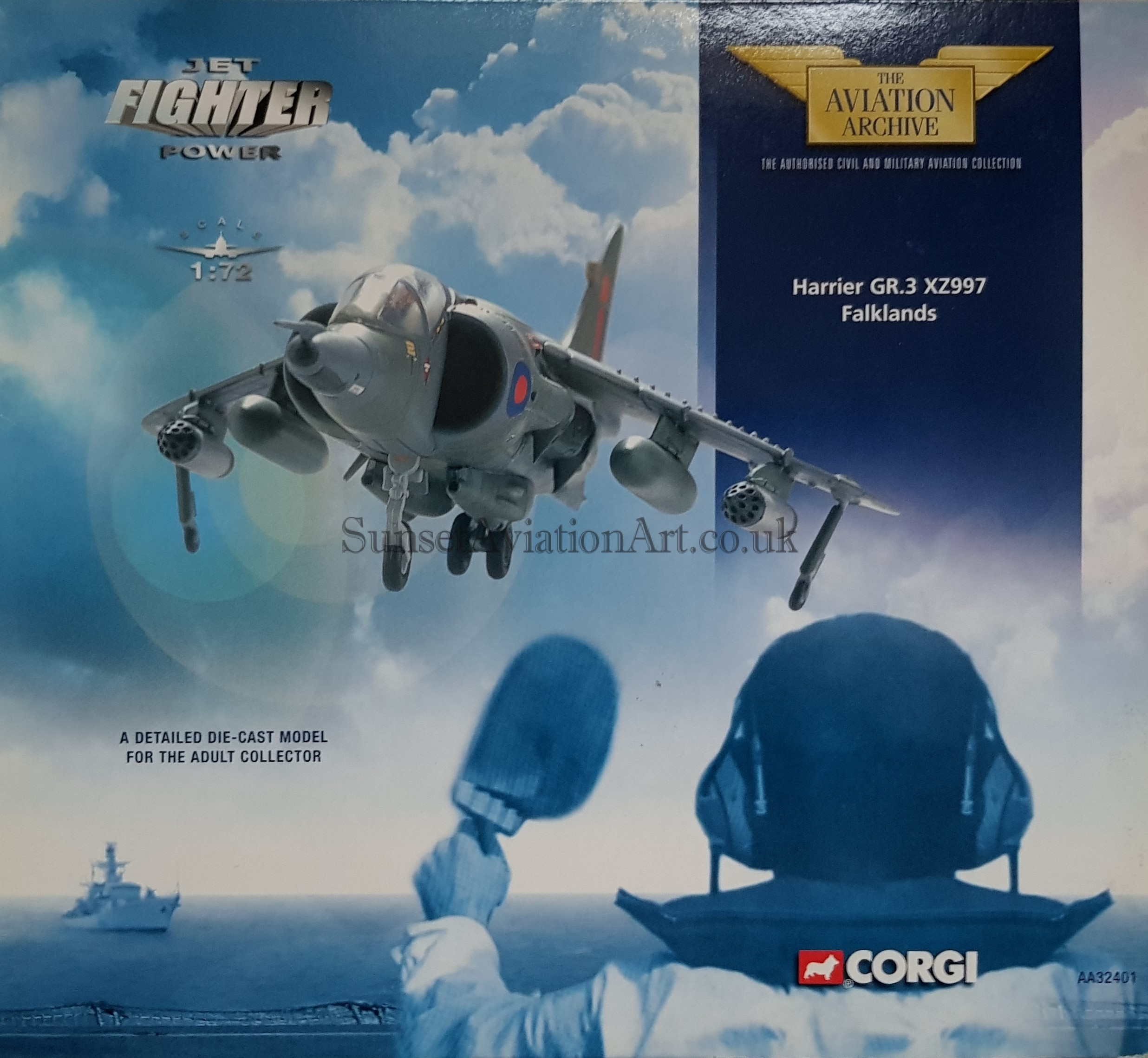 AA32401 Corgi Harrier R.3 XZ997 Falklands Harrier