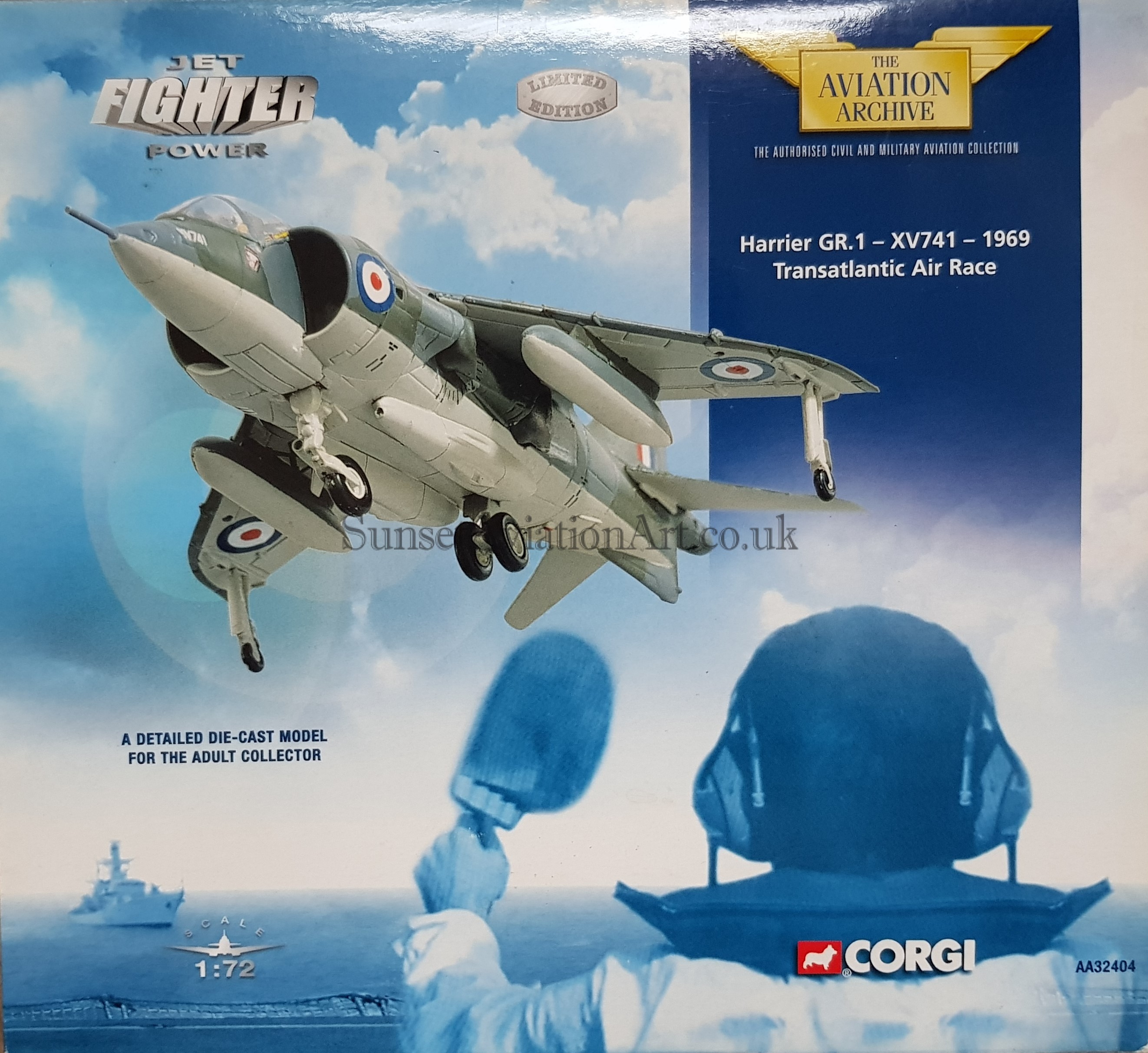 Corgi AA32404 Harrier GR.1 1969 Transatlantic Air Race