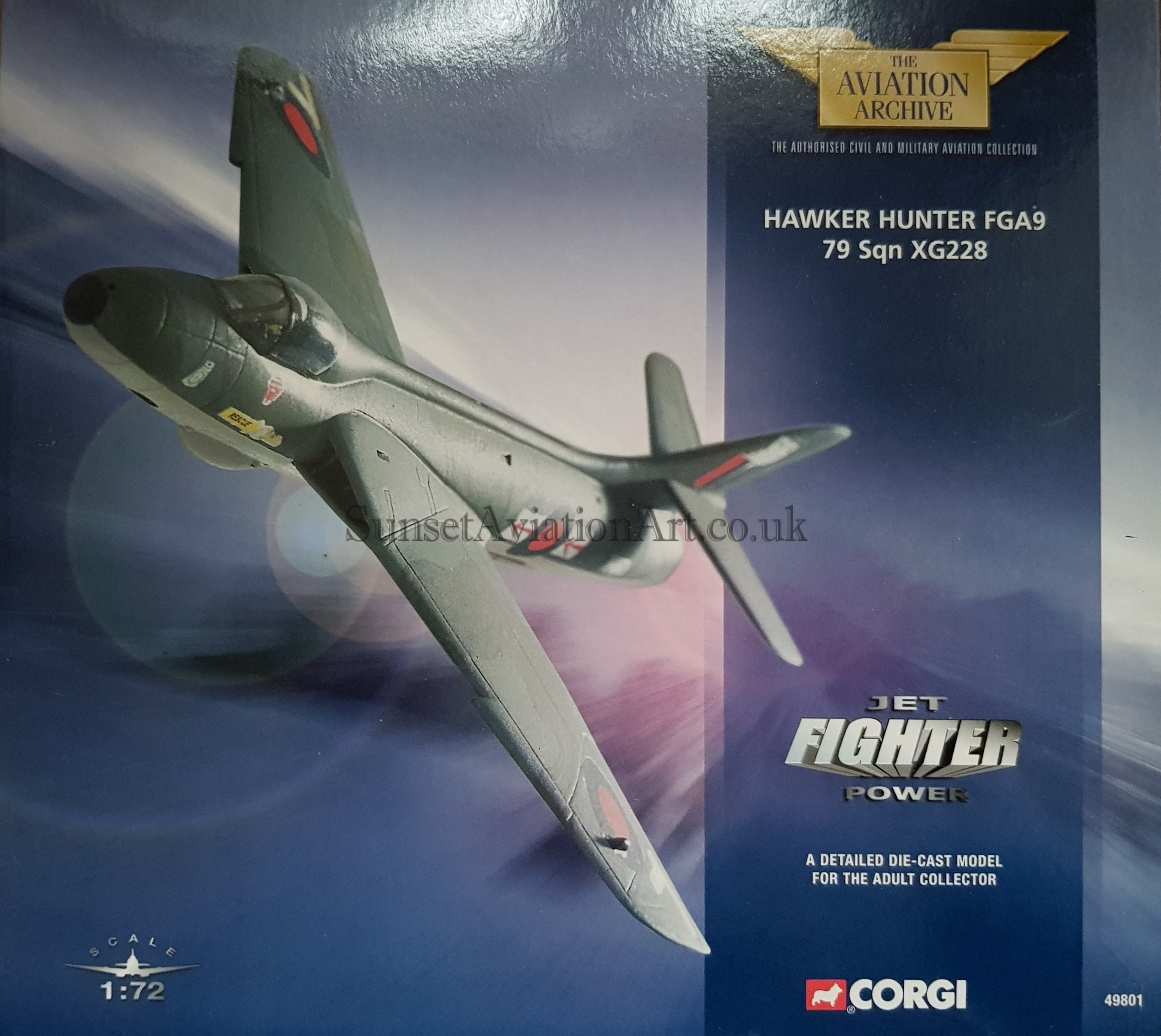 49801 Corgi Hunter 79 Squadron. XG 228 Corgi Aviation