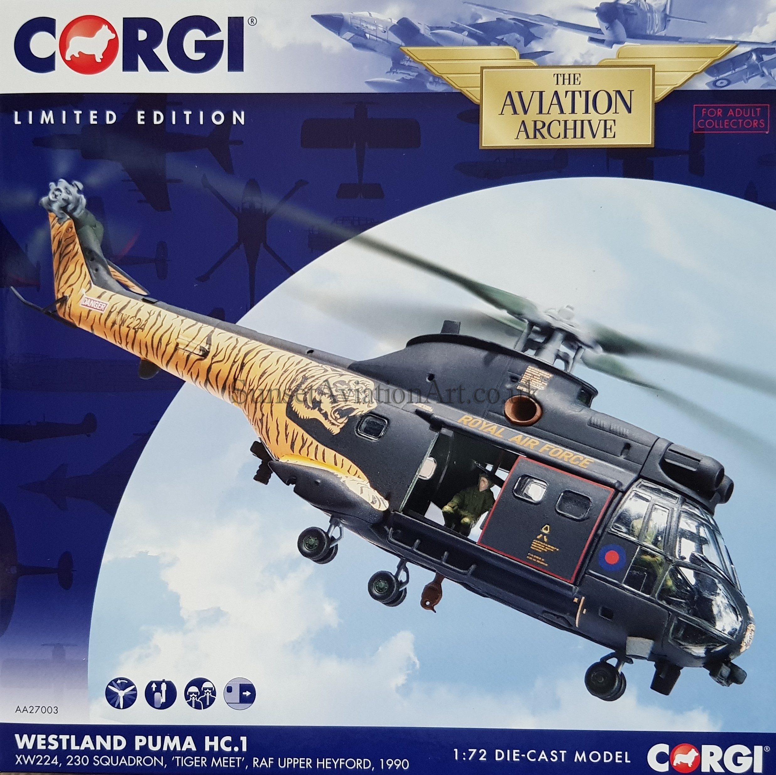 corgi AA27003 Westland Puma Corgi Aviation die cast models.