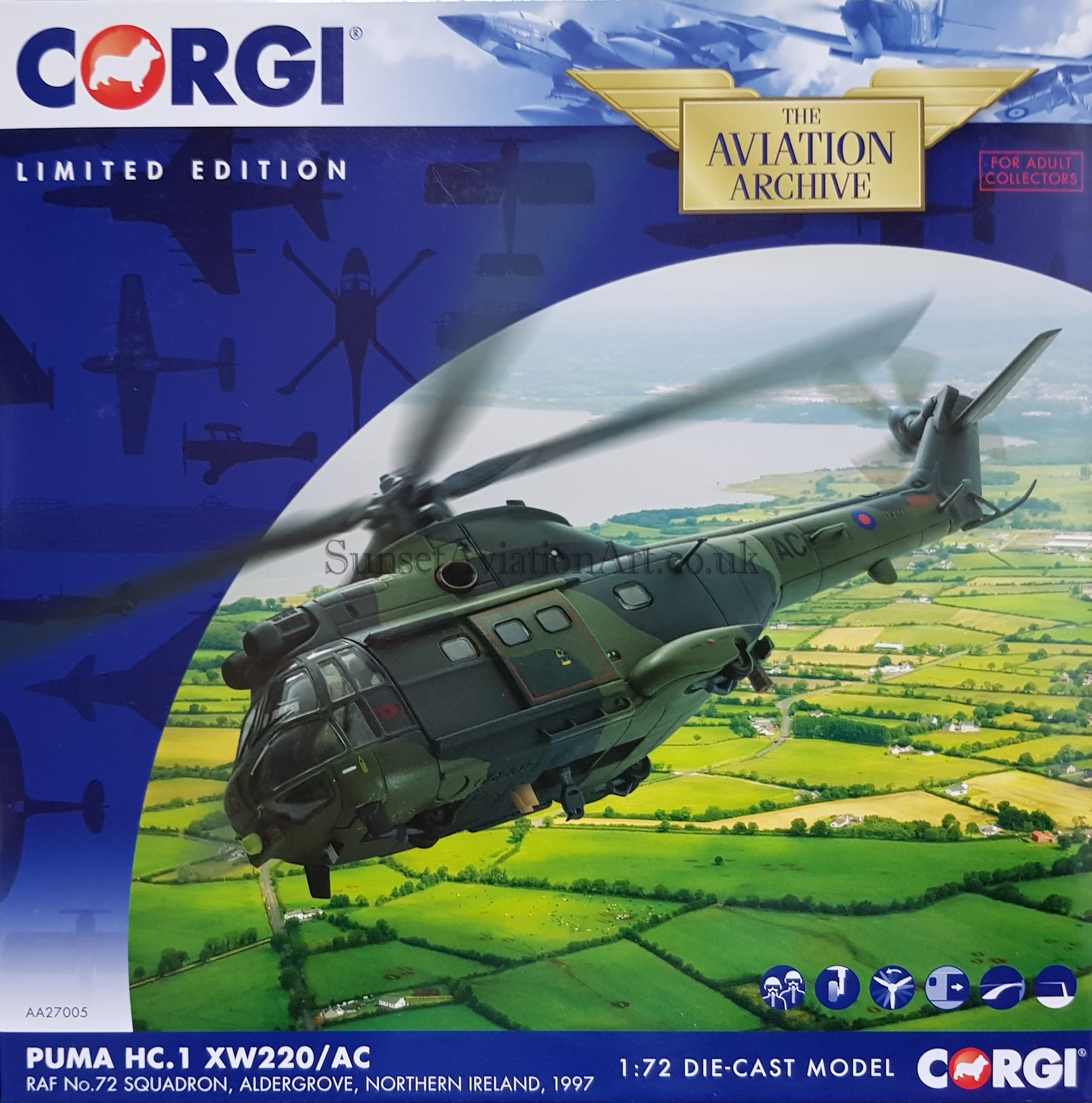 Corgi AA27005 Puma Corgi Aviation die cast models.