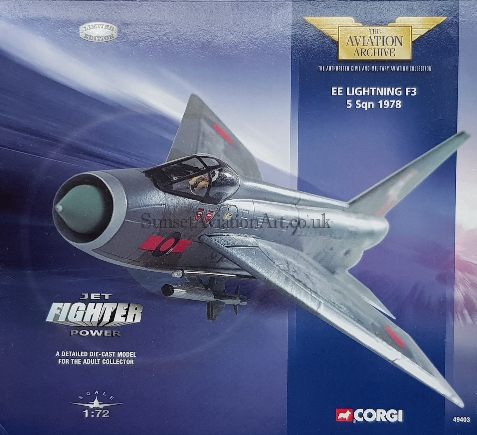 Corgi 49403 E.E Lightning Jet Fighter Power The Aviation Archive