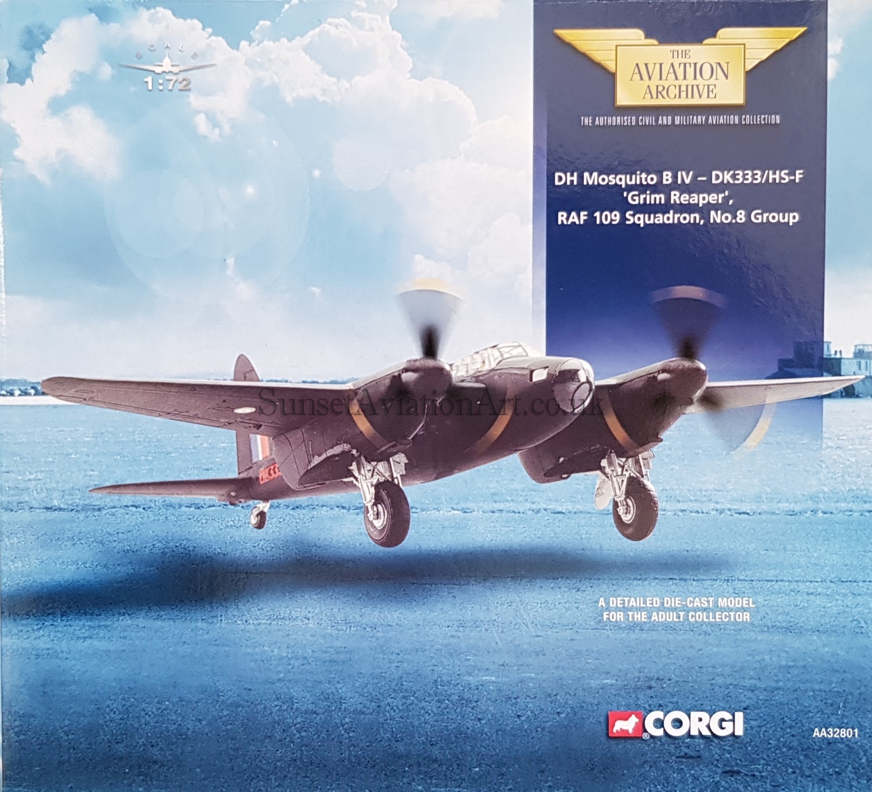 Corgi AA32801 DH Mosquito 'Grim Reaper' RAF, 109 Squadron.