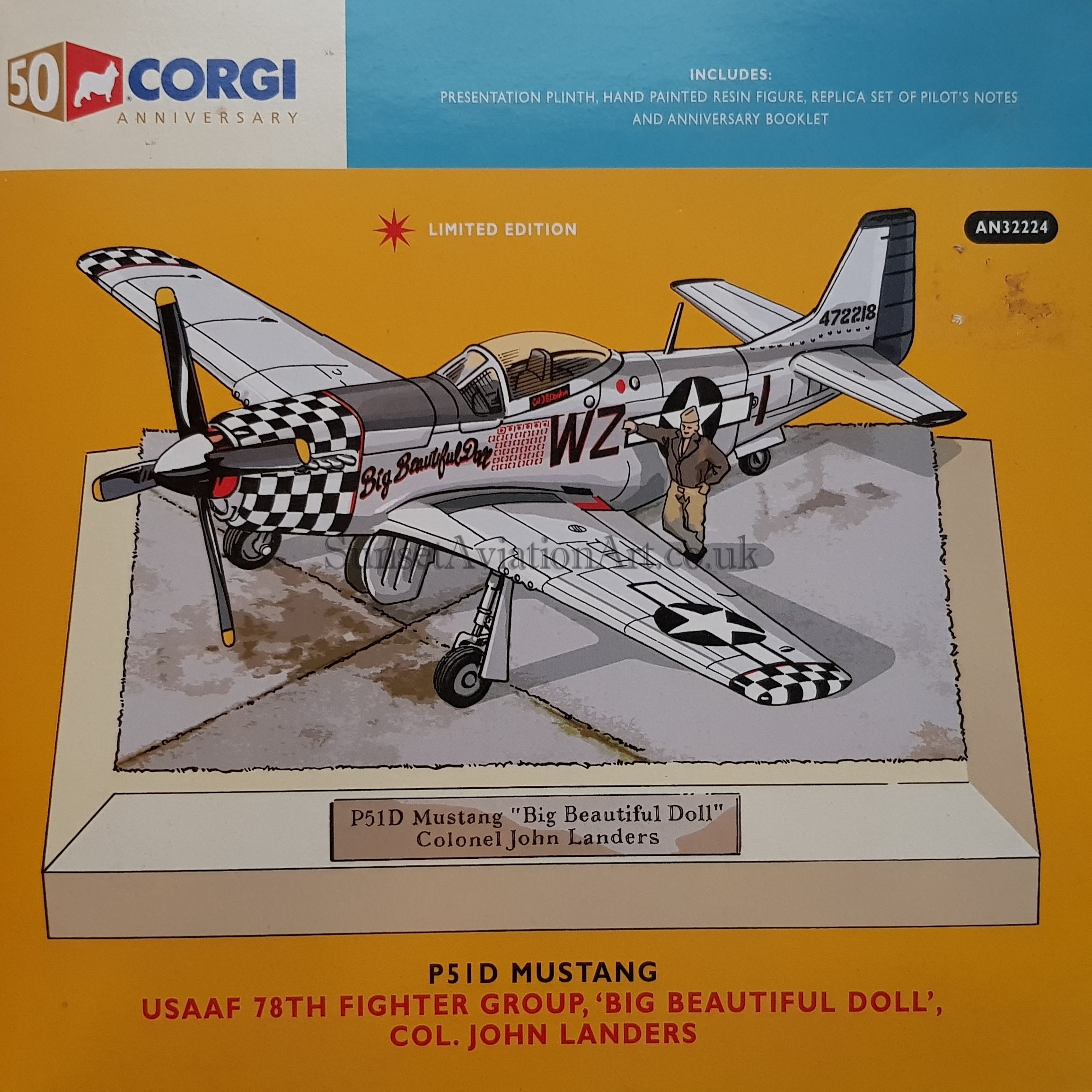 Corgi AN32224 P-51 D Mustang USAAF 78th Fighter Group