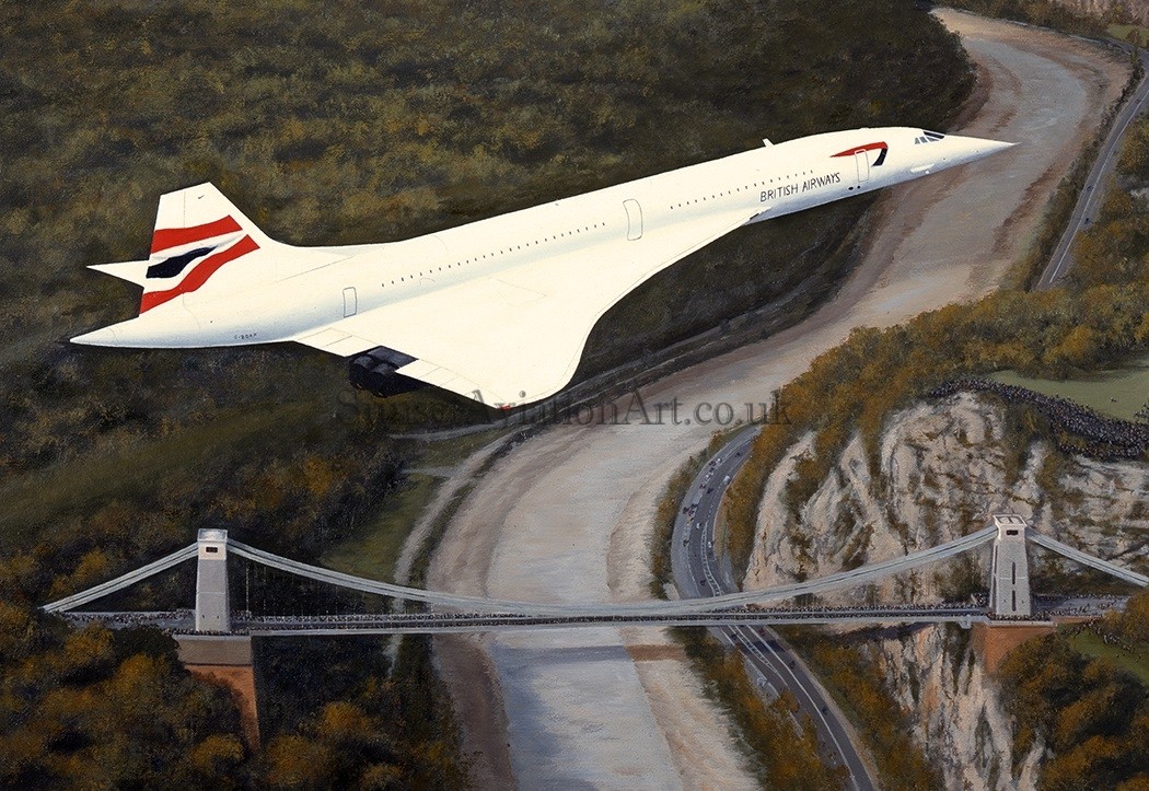 Concorde Homeward Bound Concorde G-BOAF suspension bridge