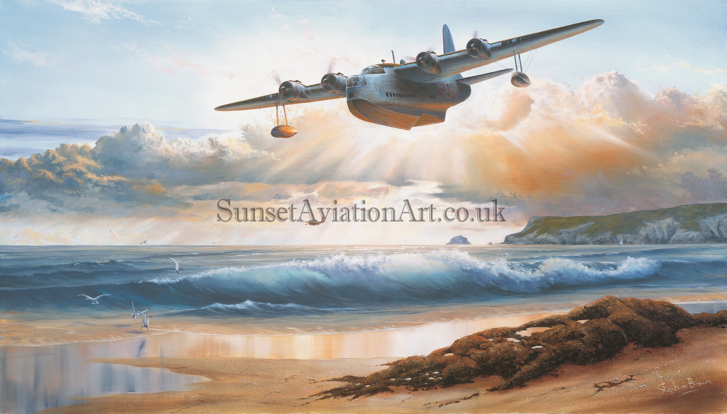 Tireless Vigilance-Sunderland signed limited edition cameo prints