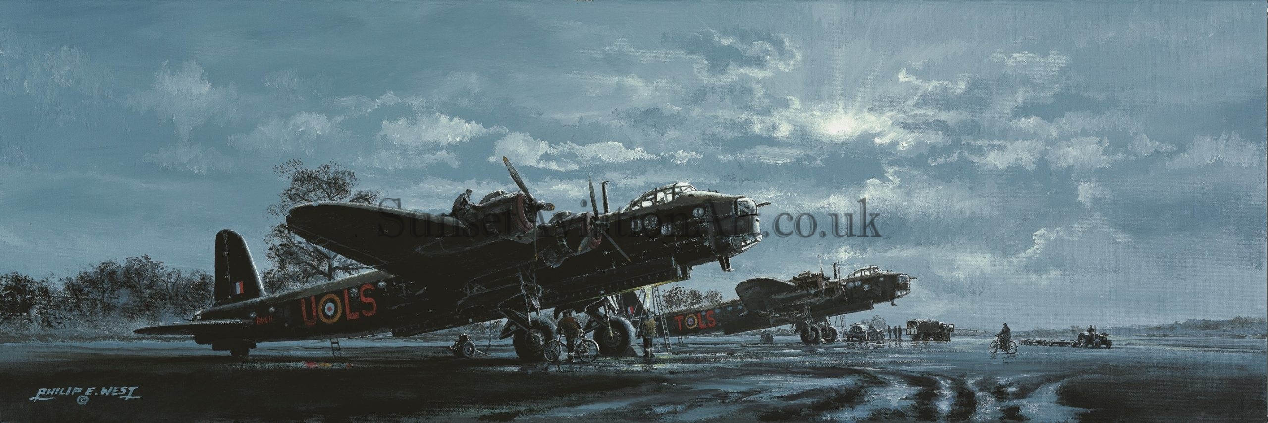 Short Stirling Birthday card Teamwork RAF Bomber command