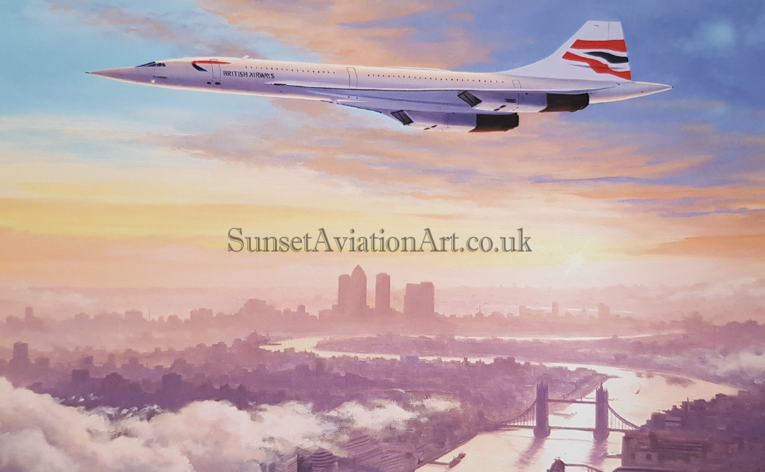 concorde Birthday card early morning arrival G-BOAD