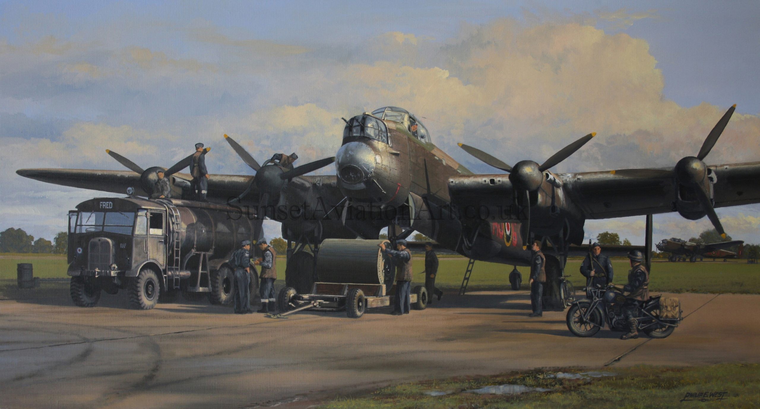 Avro Lancaster Loading Upkeep Aviation card Bomber Command