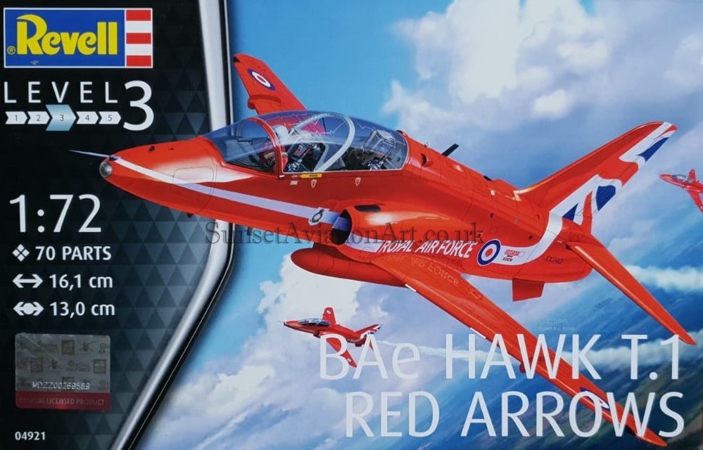 R04921 Revell Bae Hawk T.1 Red Arrow - Sunset Aviation Art