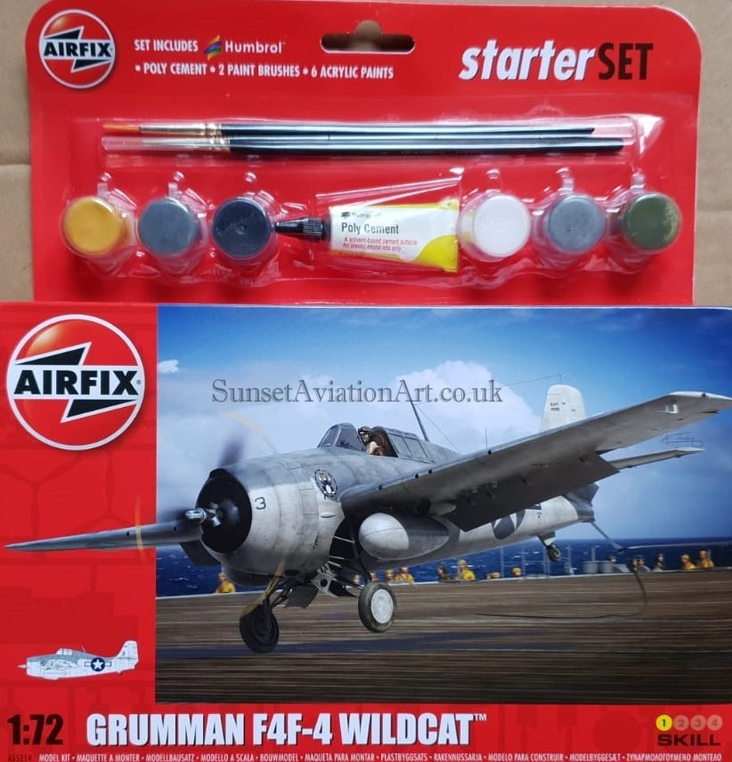 Grumman F4F-4 Wildcat A55214 Airfix - Sunset Aviation Art
