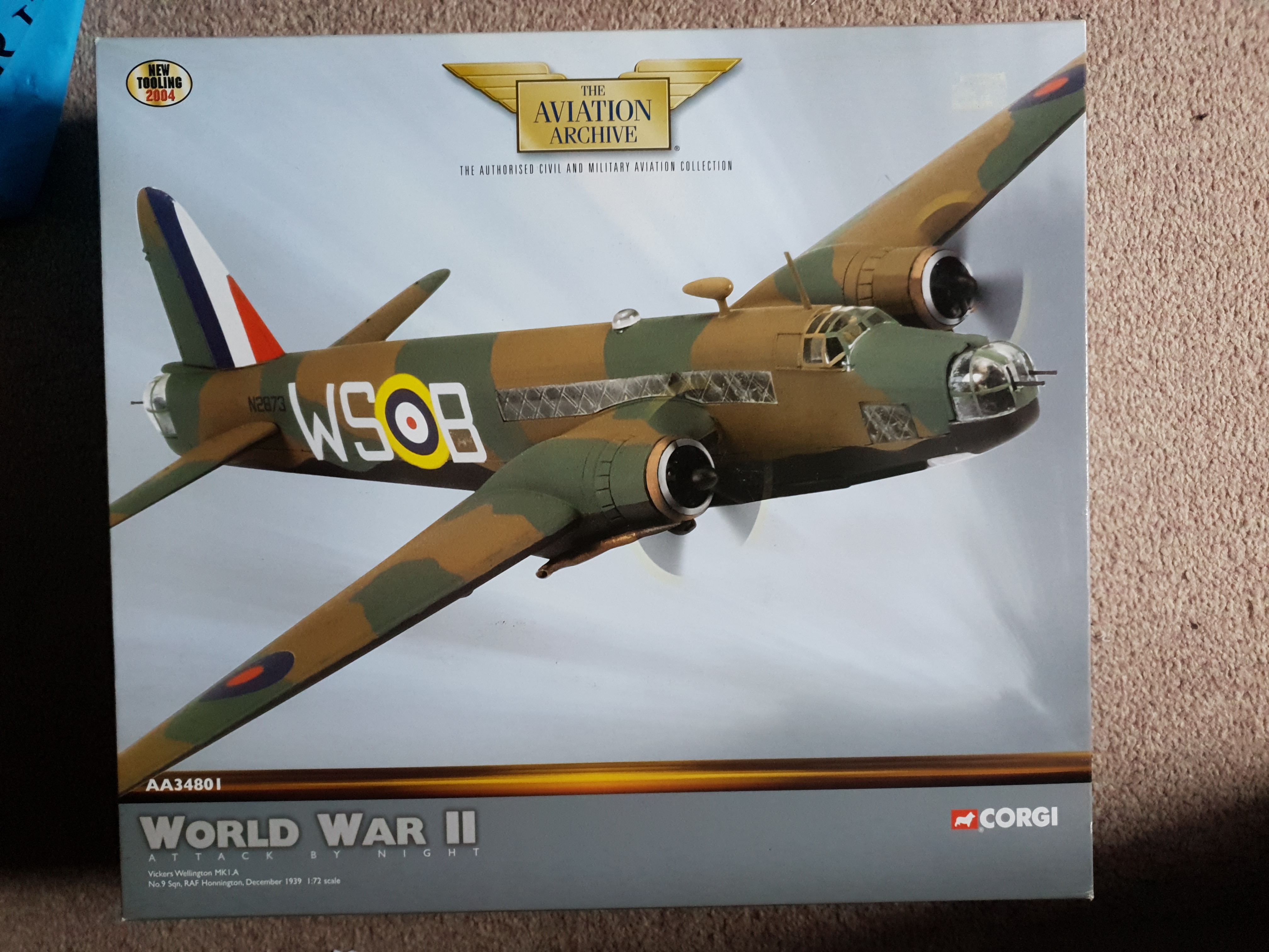 Corgi AA34801 Wellington Mk I A No 9 Squadron RAF Honington