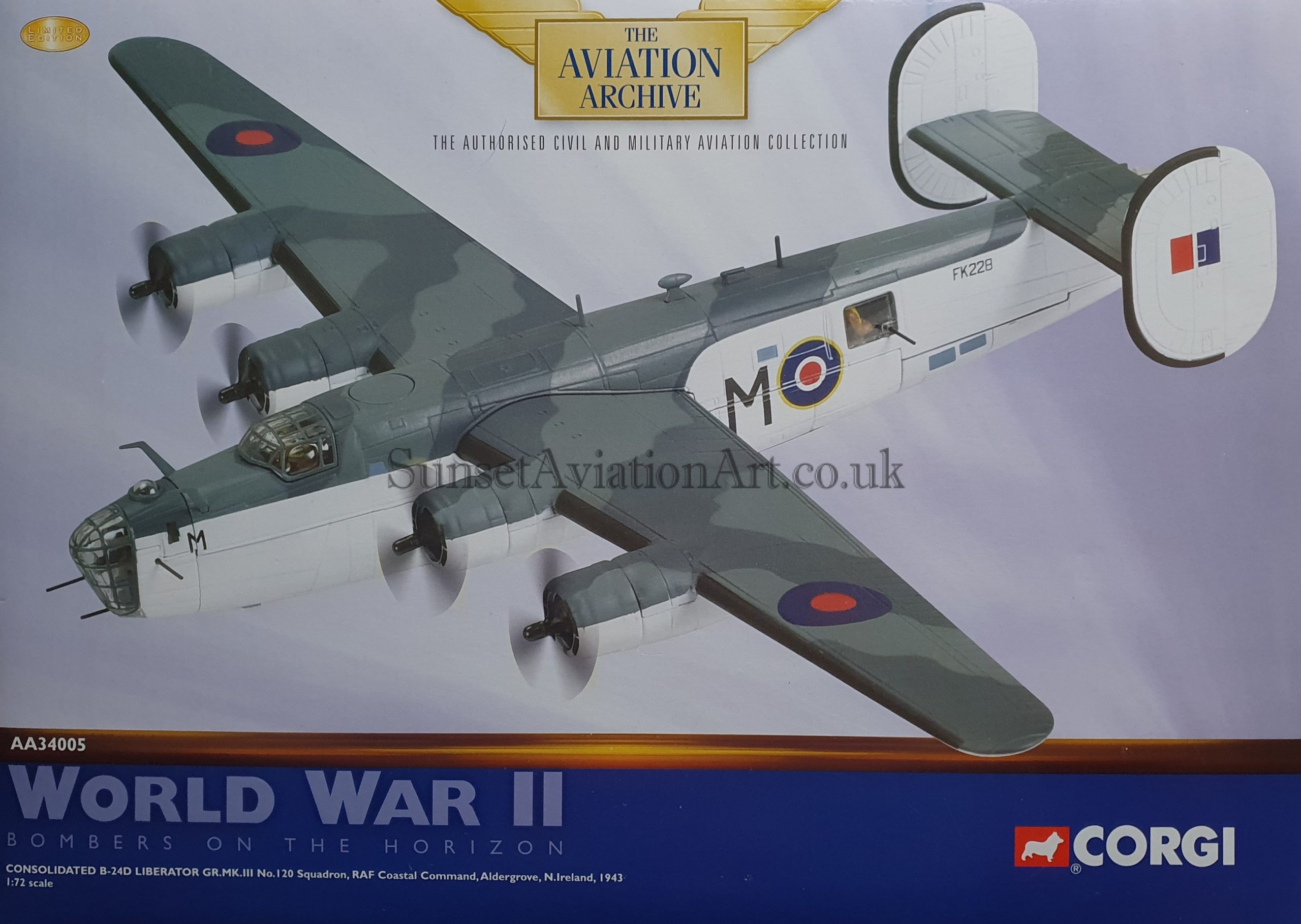 Corgi AA34005 B-24D Liberator RAF Coastal Command 120 Sqn