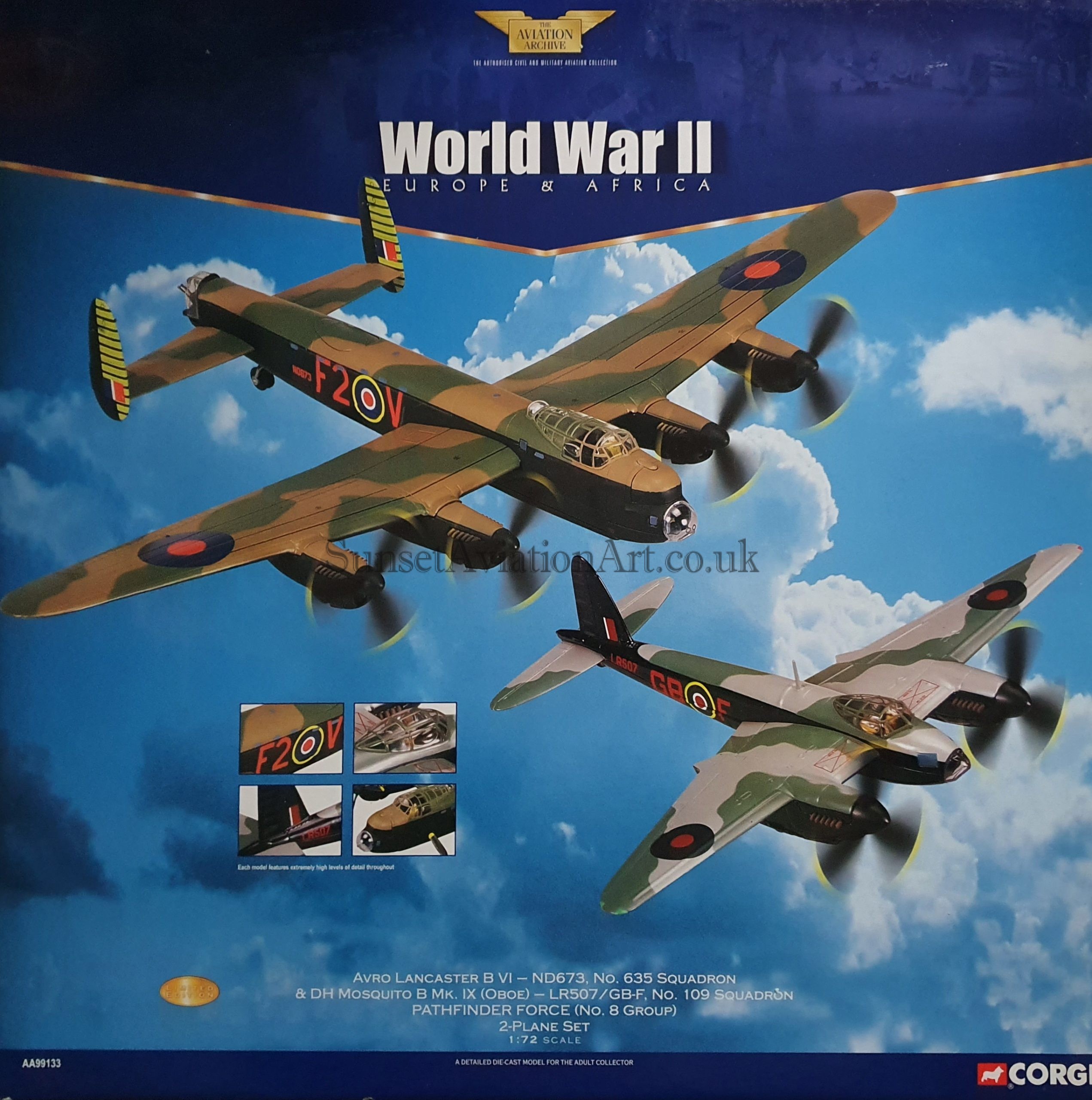 Corgi AA99133 Avro Lancaster & Mosquito 109 Pathfinder Force