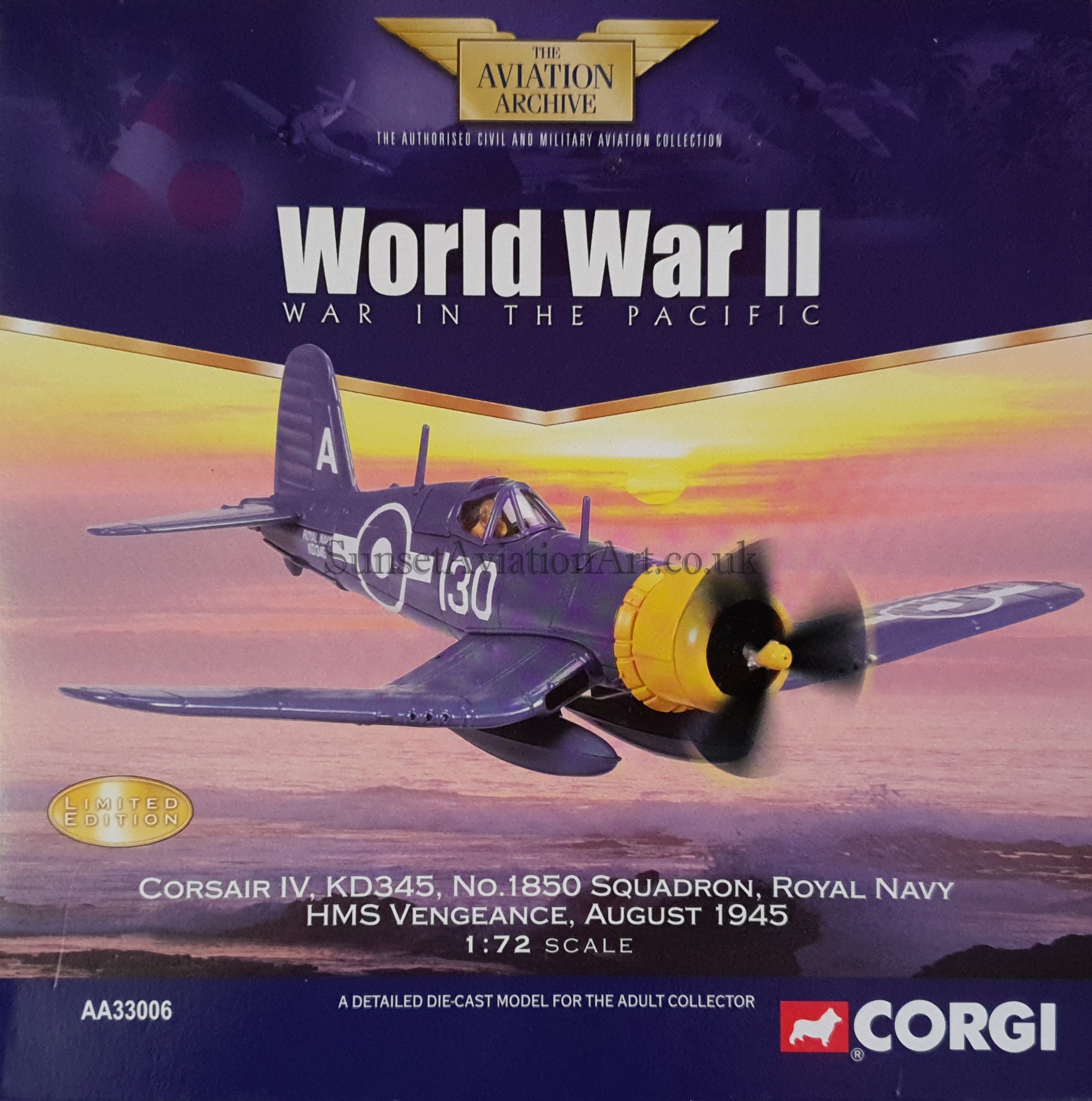 Corgi AA33006 Corsair 1850 Sqn Royal Navy HMS Vengeance