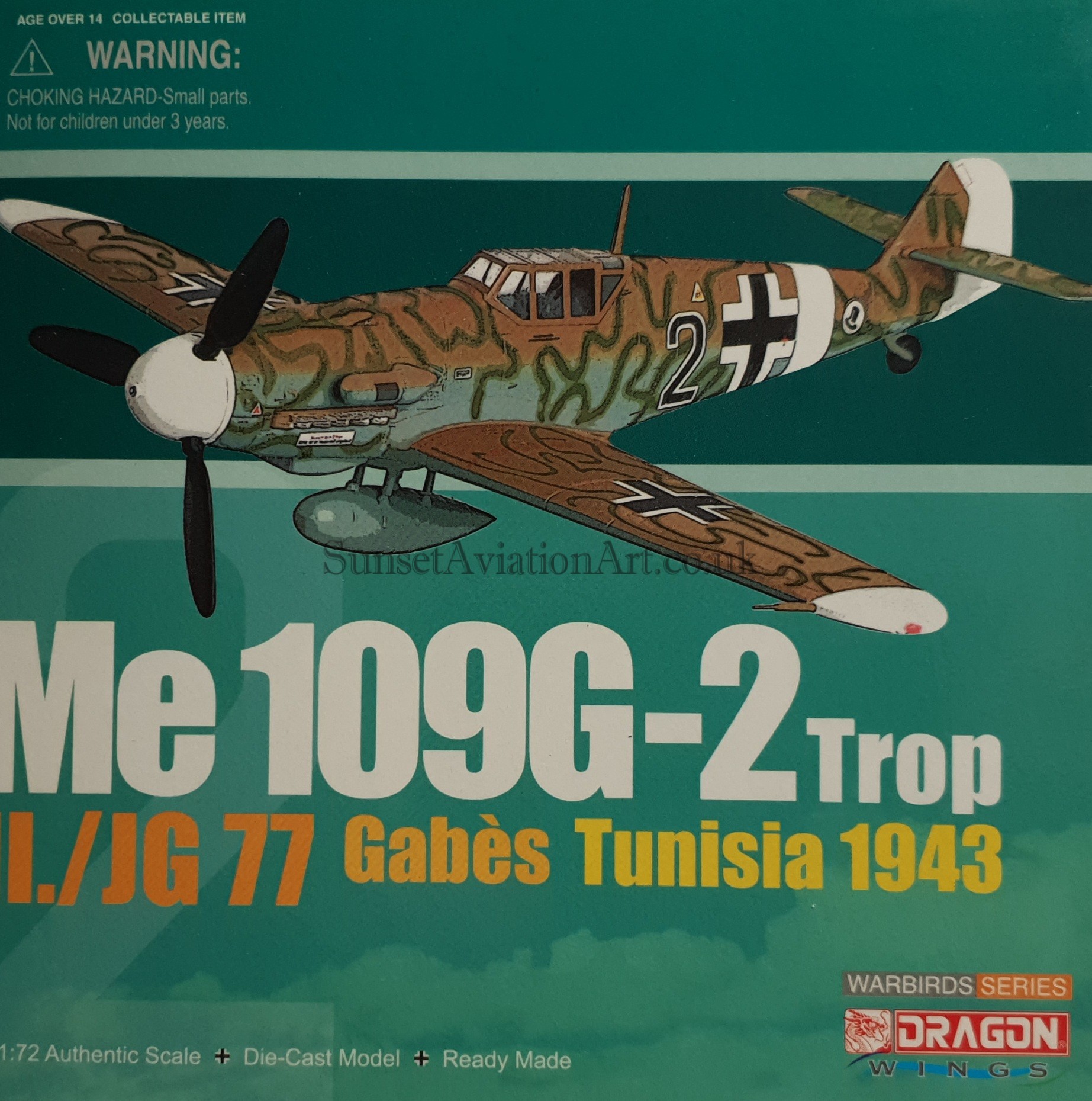 50068 Dragon Wings Me109G-2. II./JG 77 Gabes Tunisia 1943