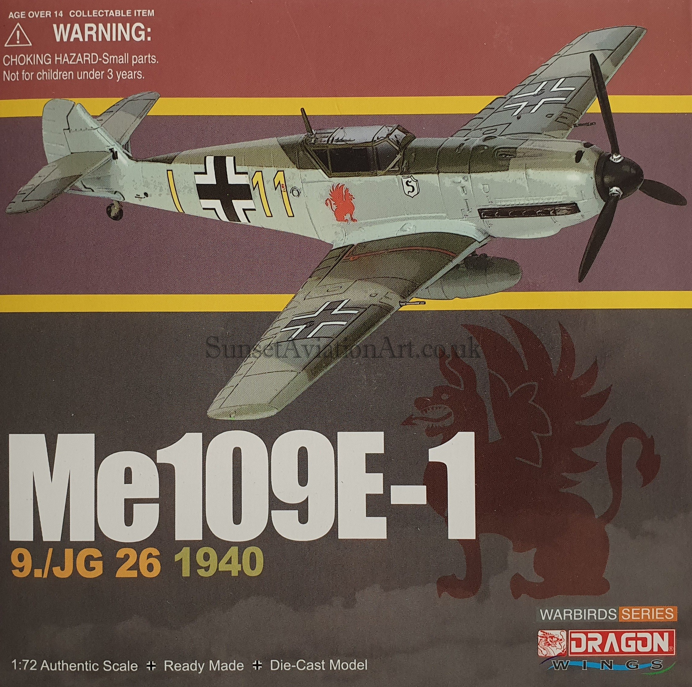 50072 Dragon Wings Me109E-1 . 9./JG 26 1940. Dragon Wings