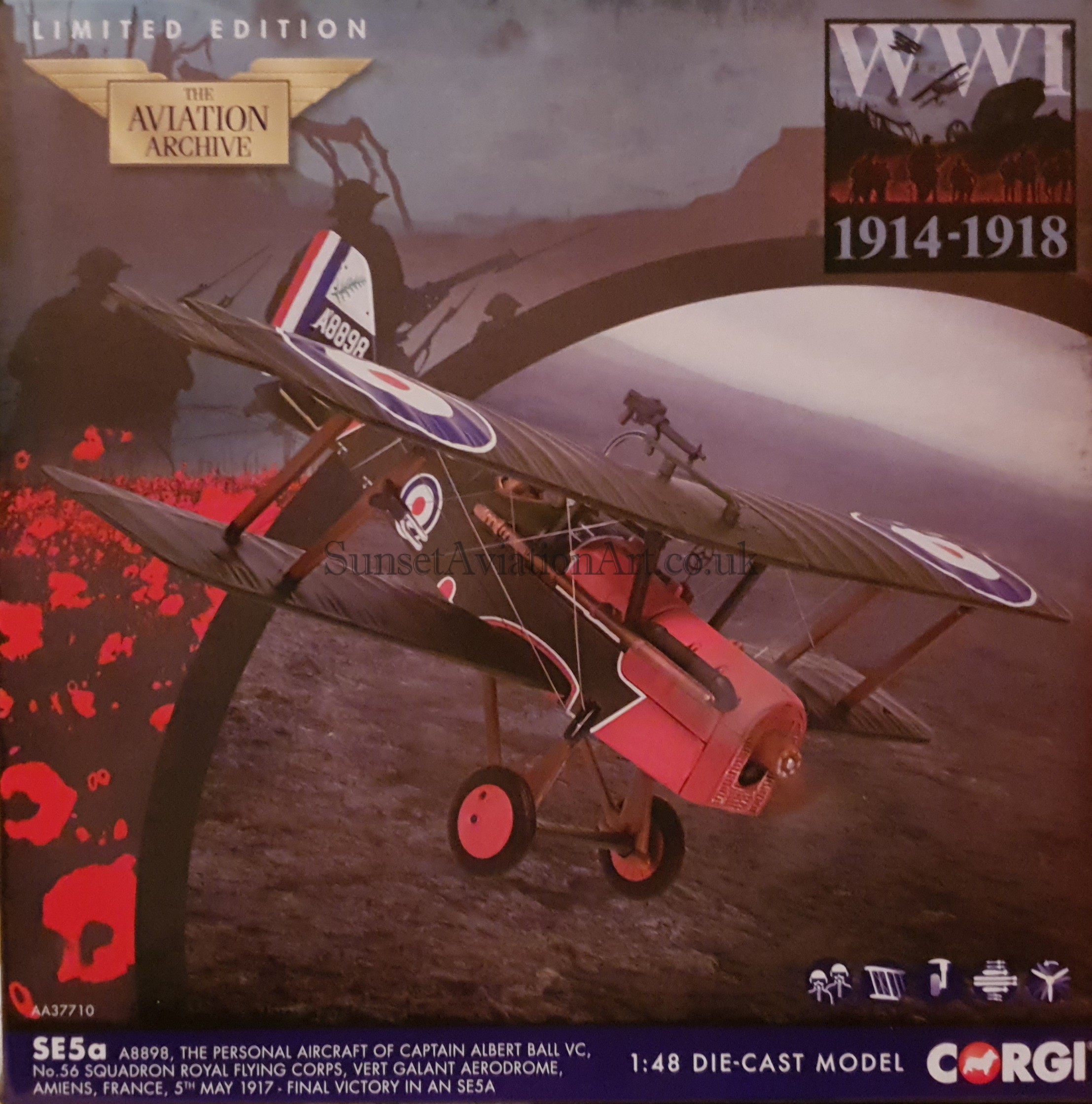 AA37710 Corgi SE5a A8898 personal aircraft of Captain Albert Ball