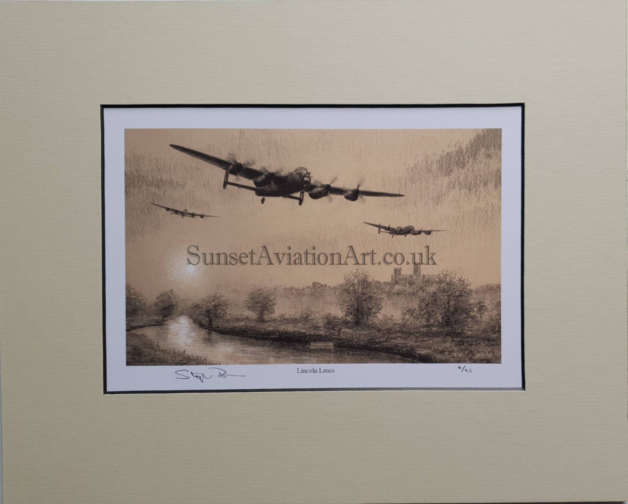 Lincoln Lancs Avro Lancasters sweeping low over Lincoln.