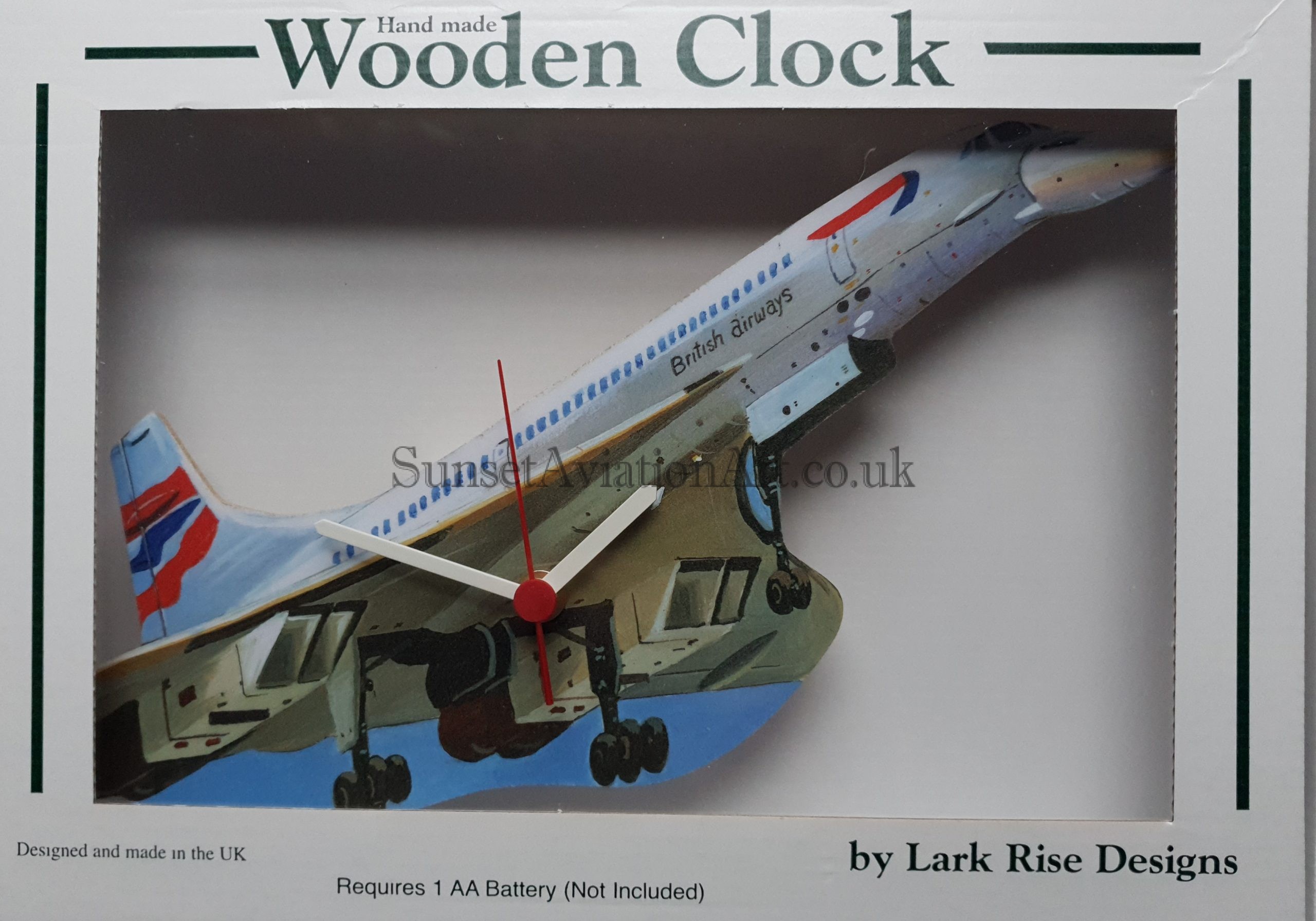 Wooden clock Concorde