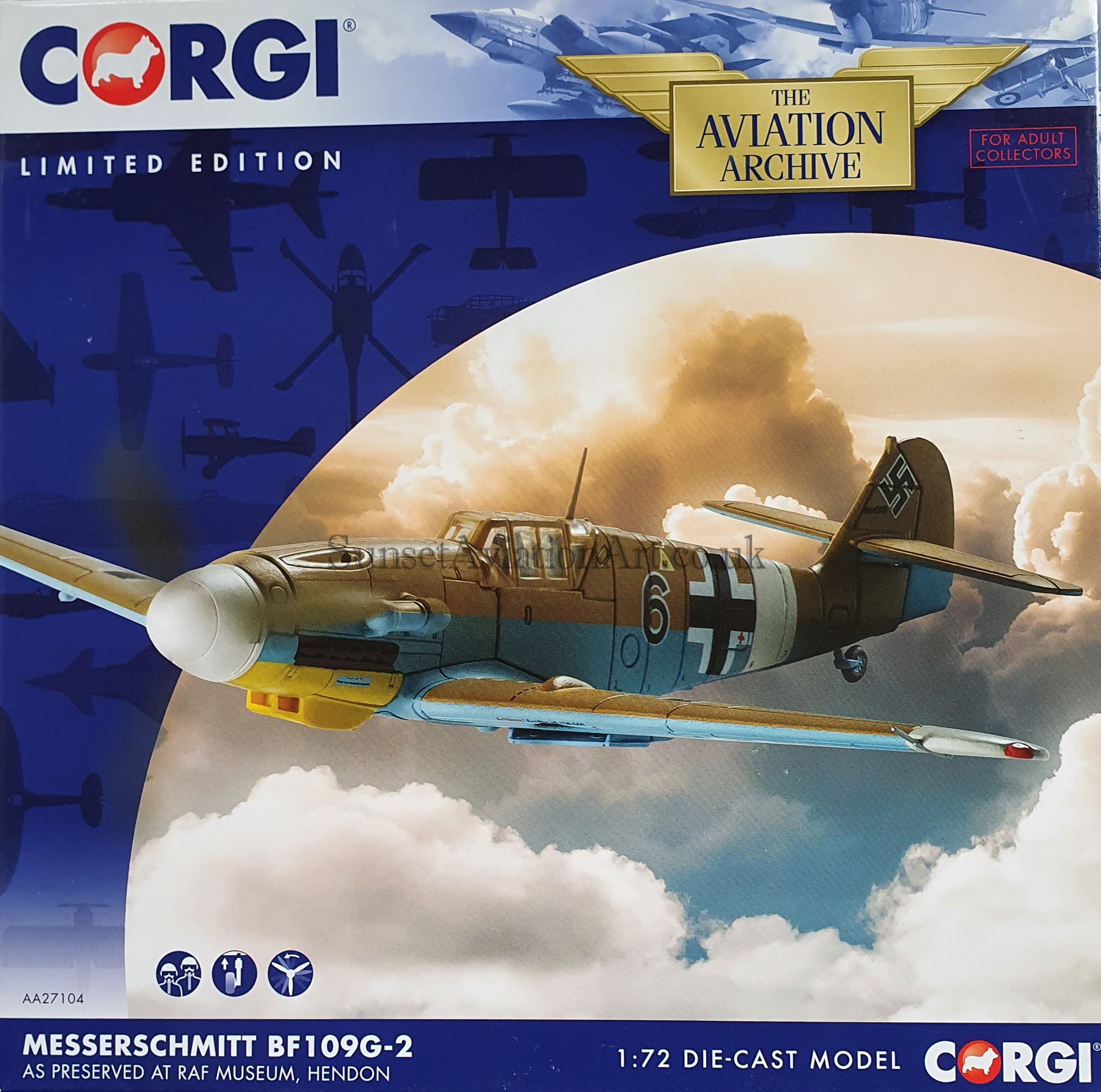 AA27104 Corgi Messerschmitt Bf109 G-2 at RAF Museum Hendon