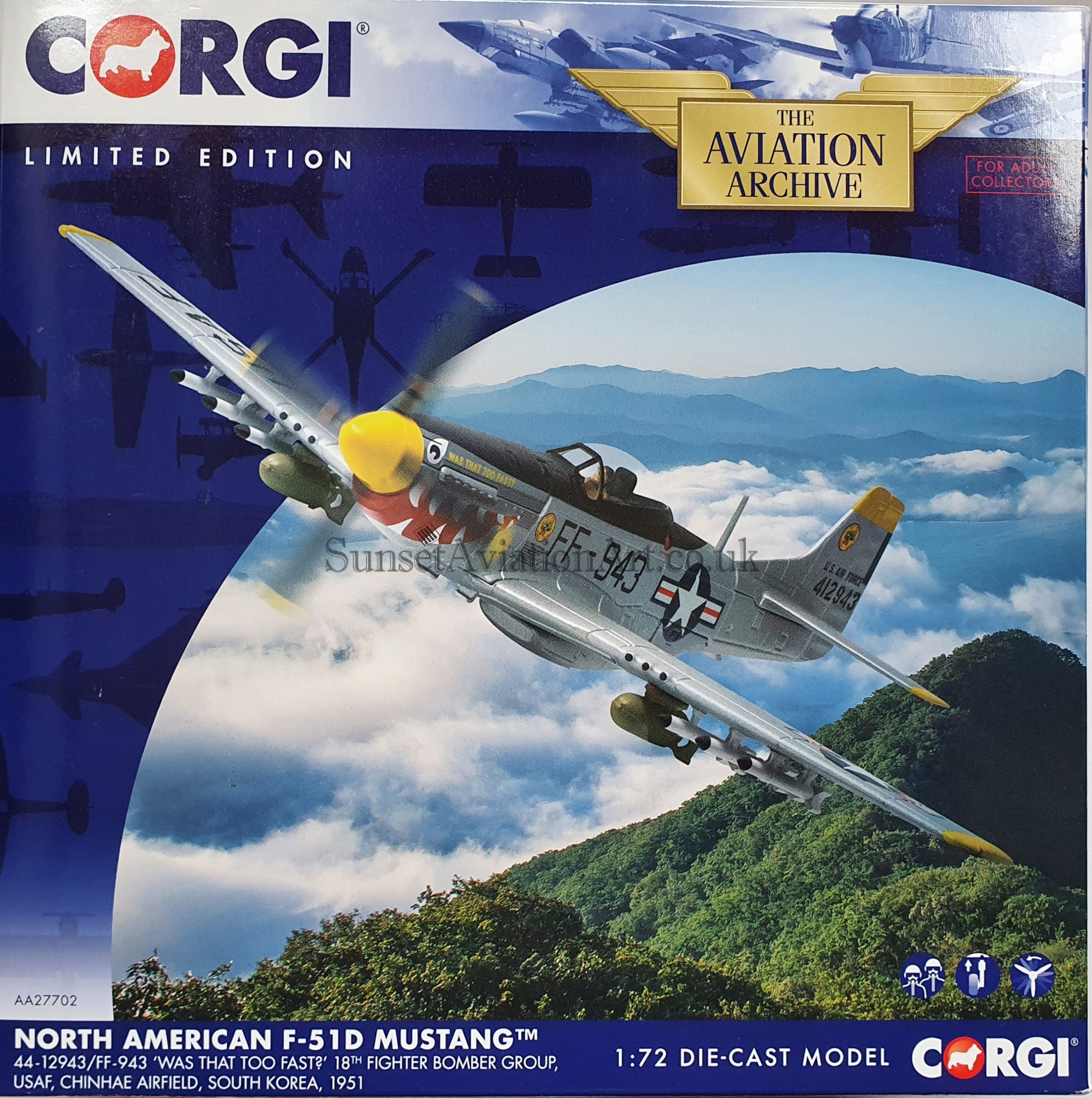 AA27702 Corgi North American F51D Mustang 'Was That Too Fast'