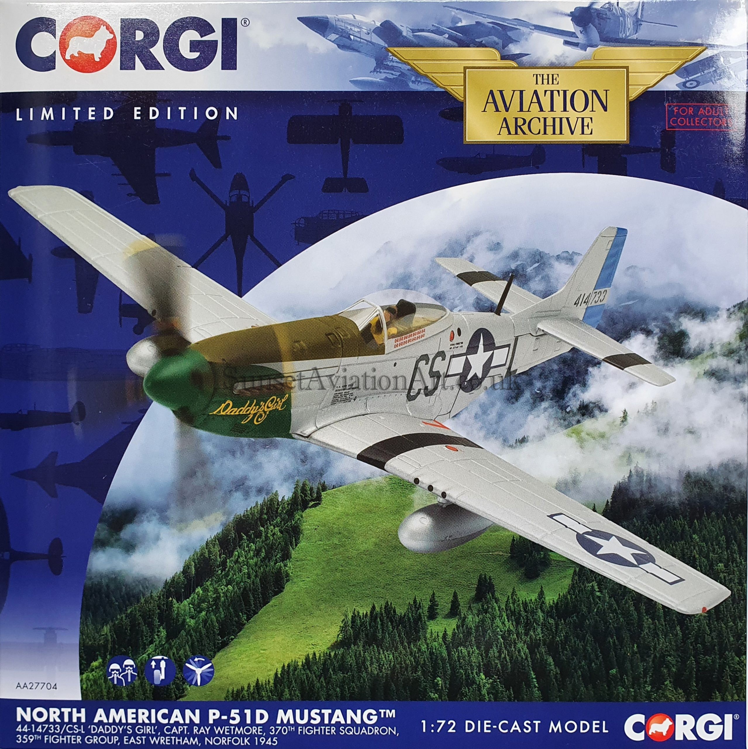 AA27704 Corgi North American P-51D Mustang 'Daddy's Girl'