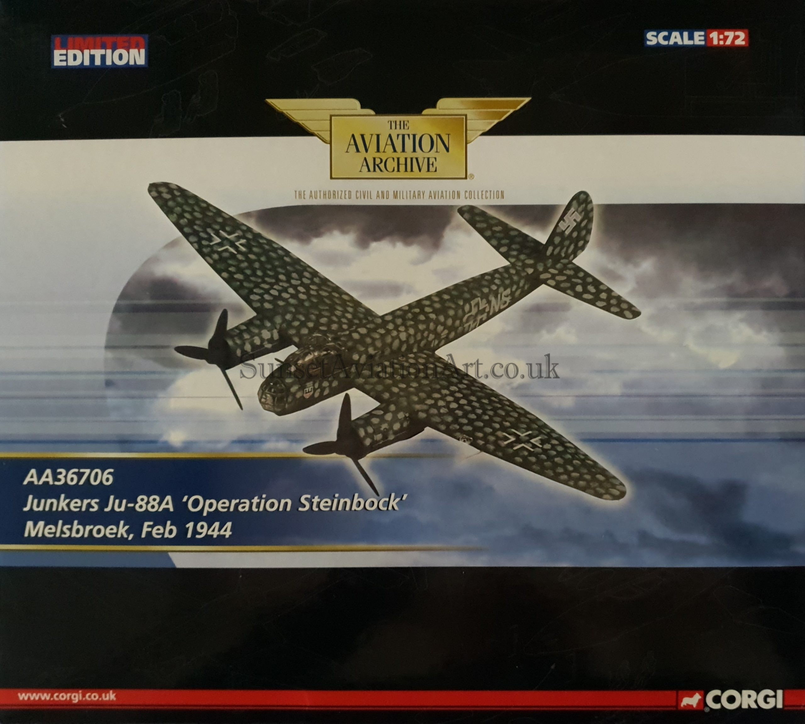 AA36706 Corgi Junkers JU-88A 'Operation Steinbock' Melsbroek,
