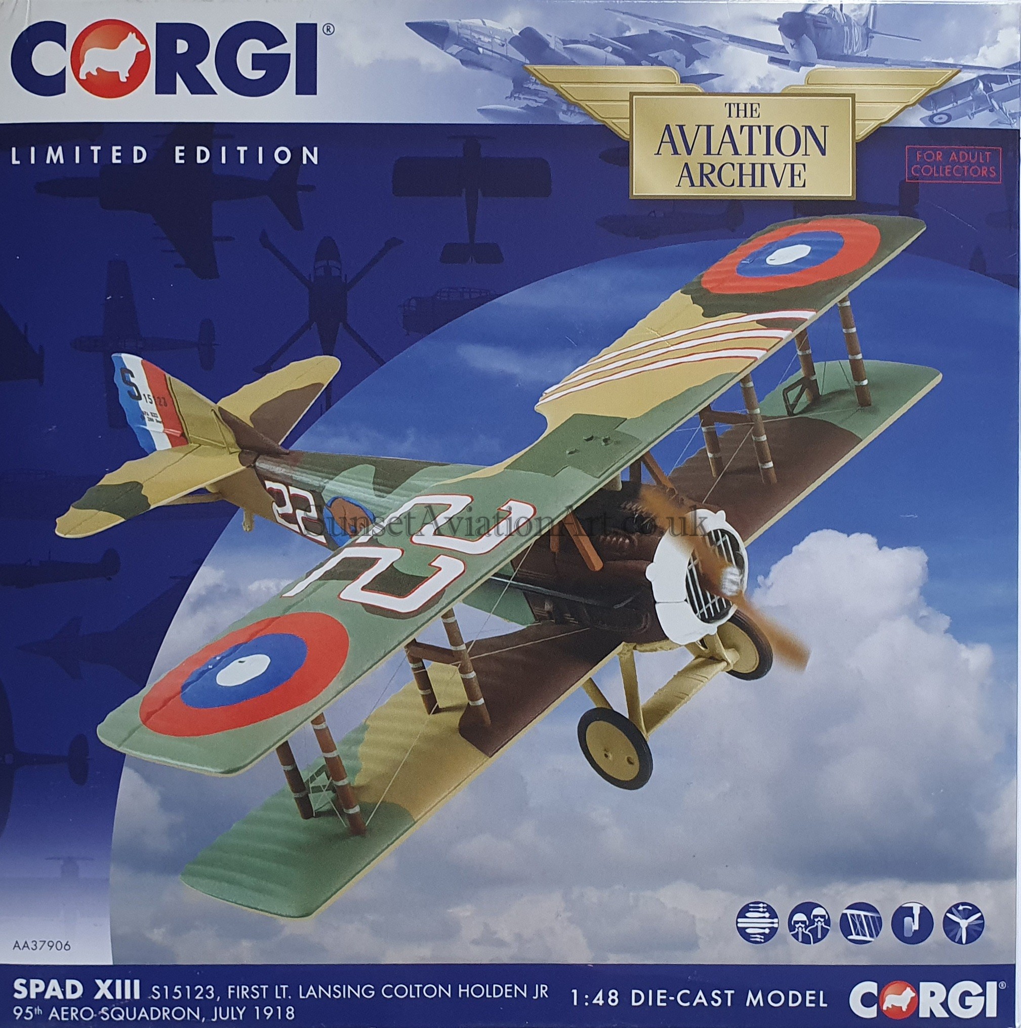 AA37906 Corgi Spad XIII S15123 First Lt. Lansing Colton Holden Jr
