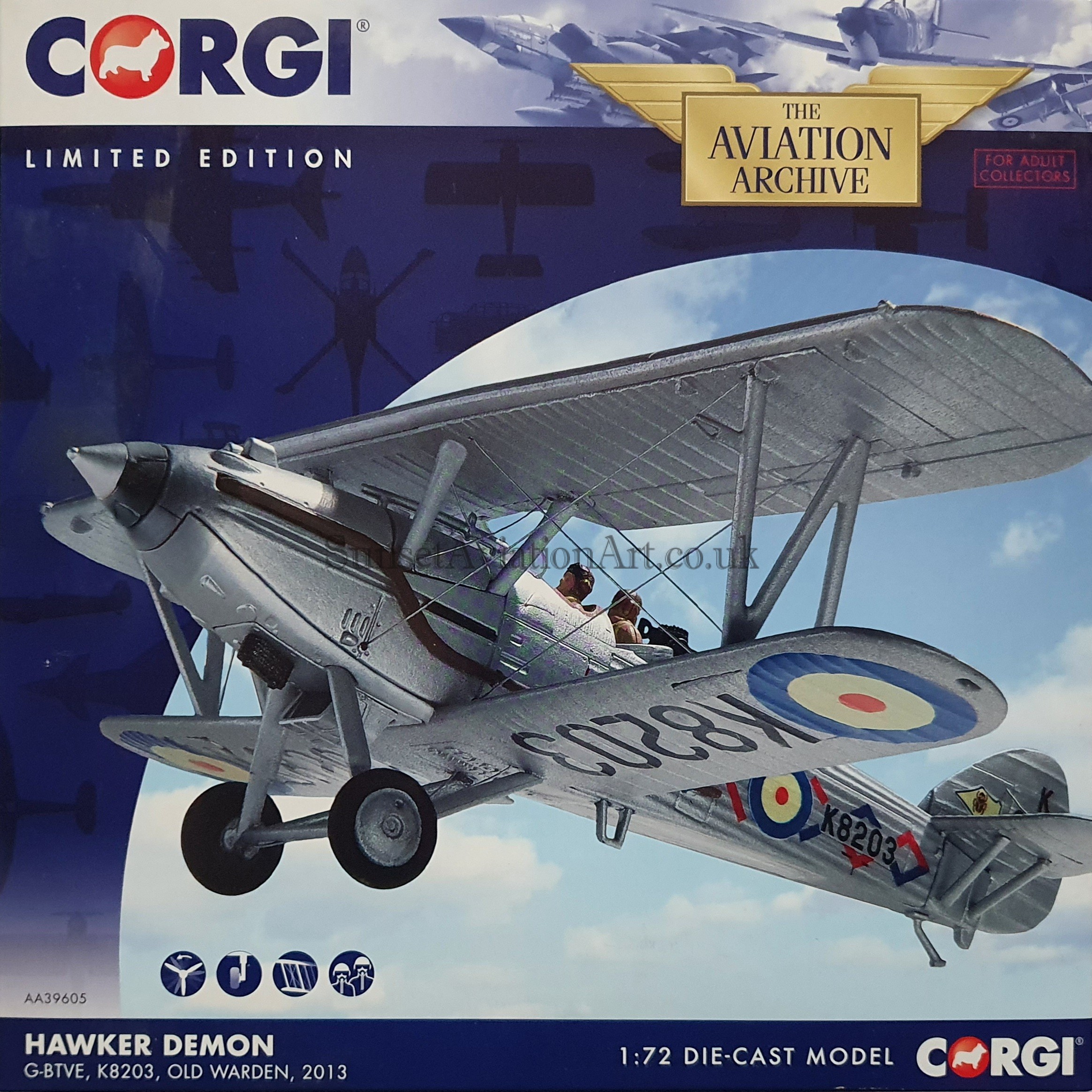 AA39605 Corgi Hawker Demon G-BTVE K8203 Old Warden 2013