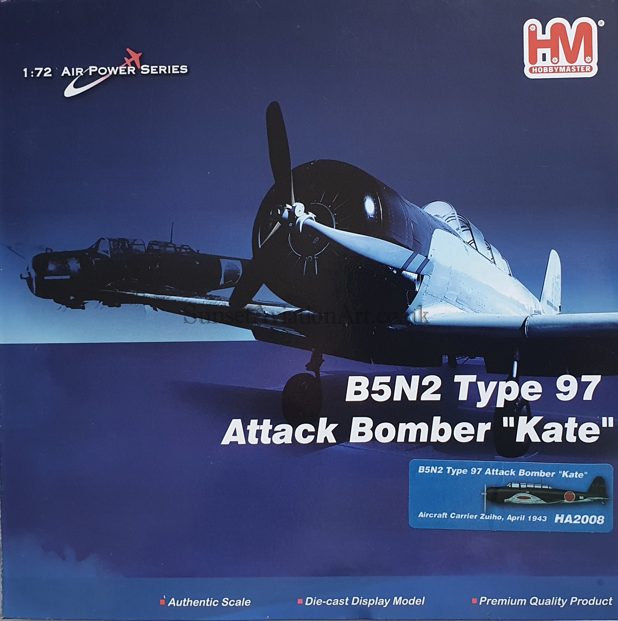 HA2008 Hobbymaster B5N2 Type 97 Attack Bomber "Kate"