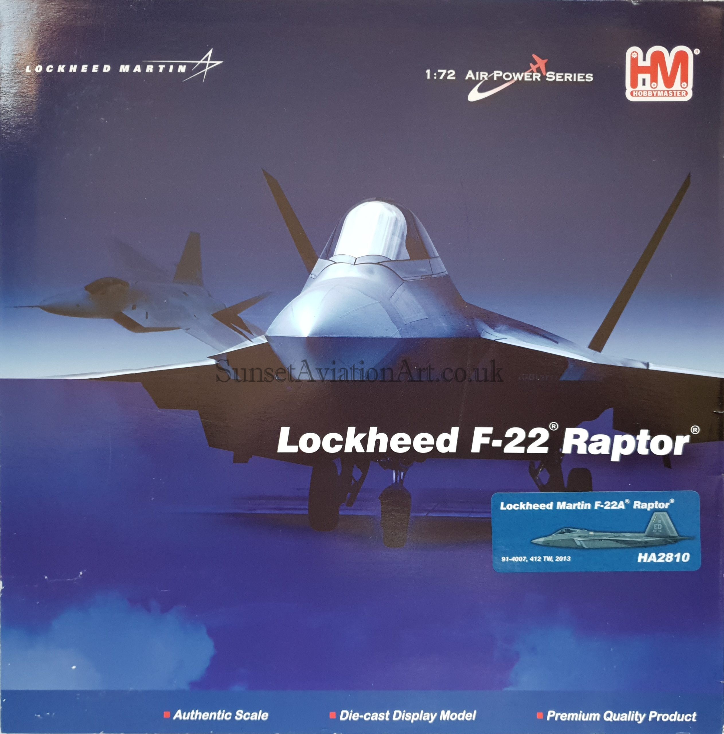 HA2810 Hobbymaster Lockheed F-22 Raptor Lockheed Martin