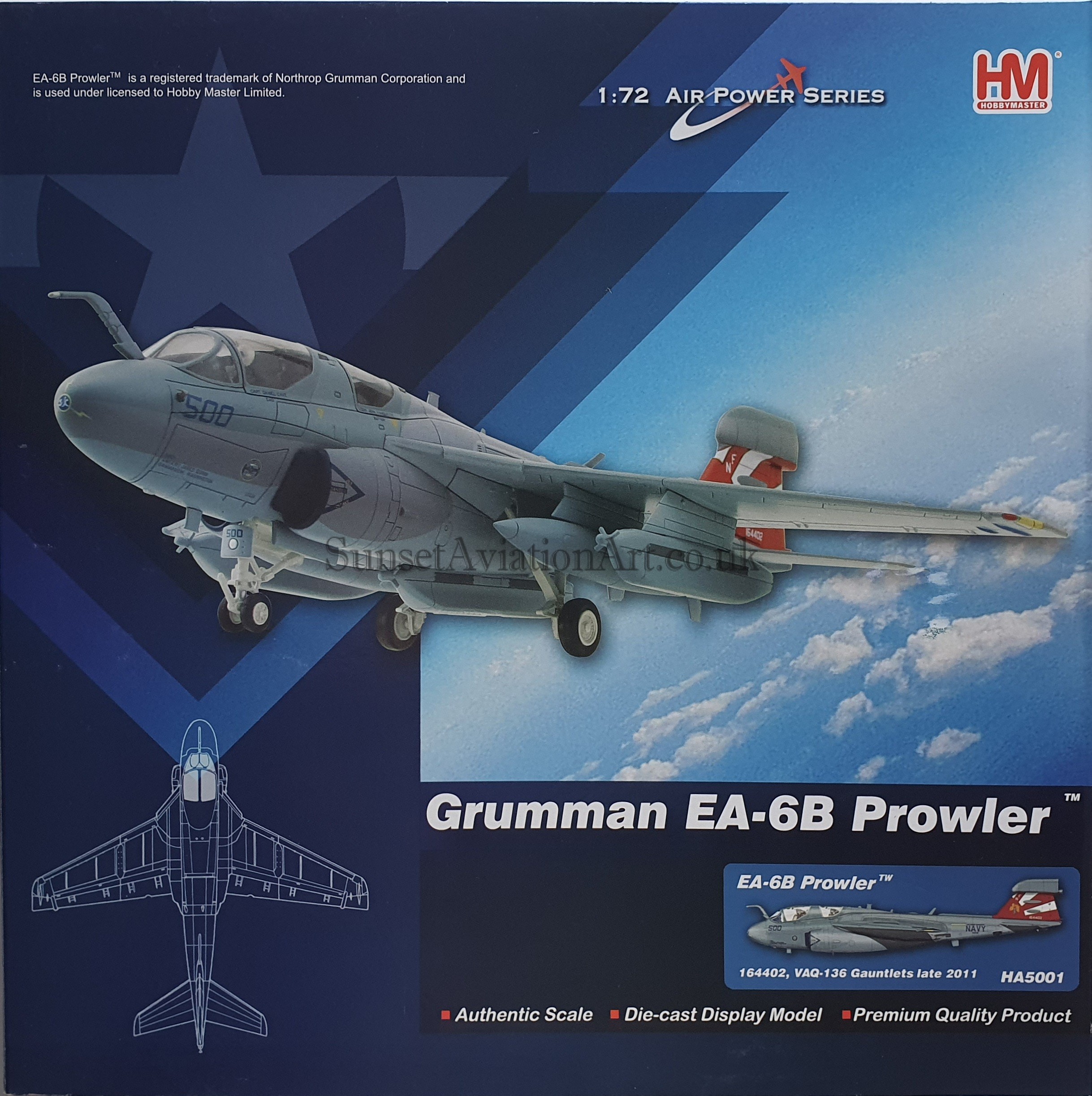 HA5001 Hobbymaster Grumman EA-6B Prowler 164402 VAQ-136