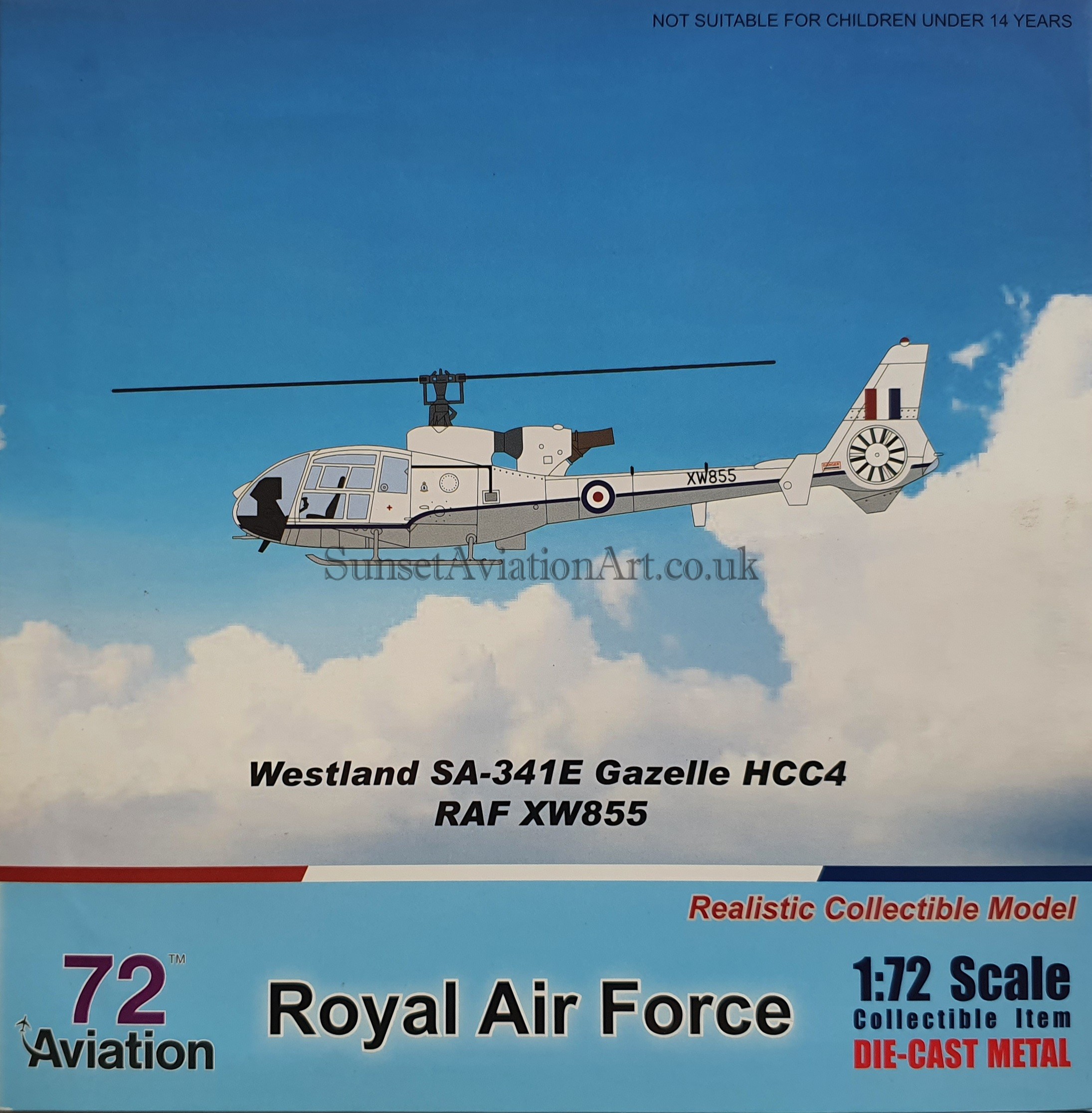 AV-72-24-001 72 Aviation Westland Gazelle HCC4 RAF XW855