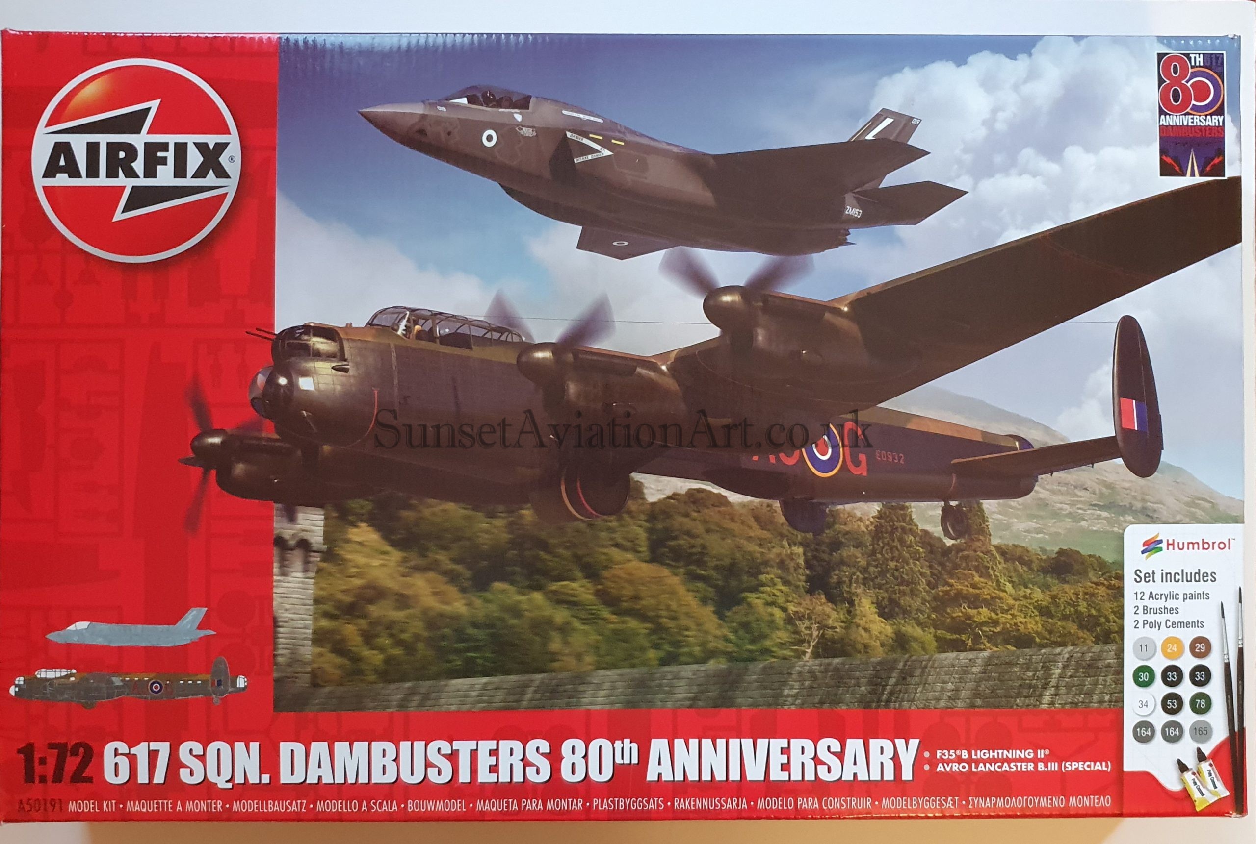 A50191 Airfix 617 Sqn Avro Lancaster B.III special F-35B Lightning