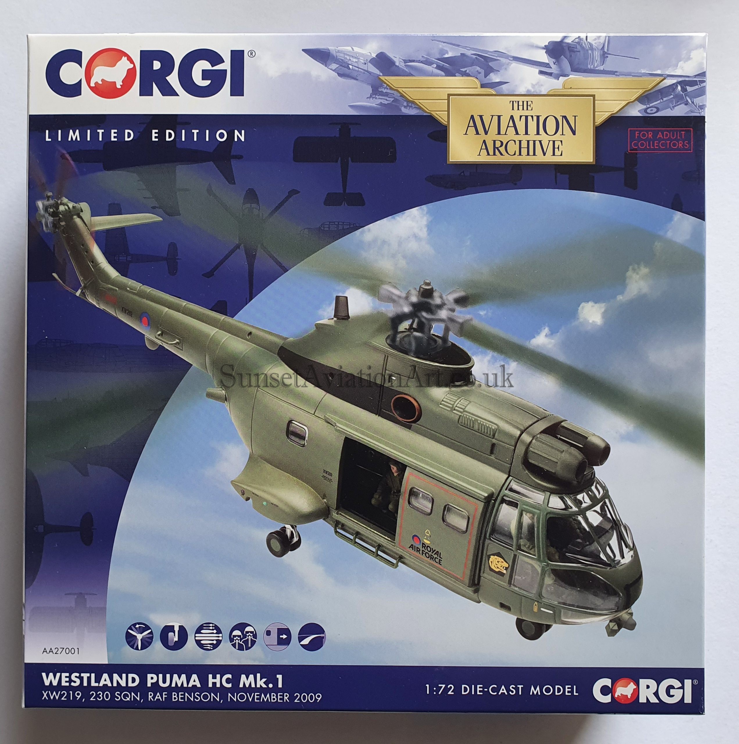 Corgi AA27001 Westland Puma HC Mk.1 XW219 230 Sqn Benson