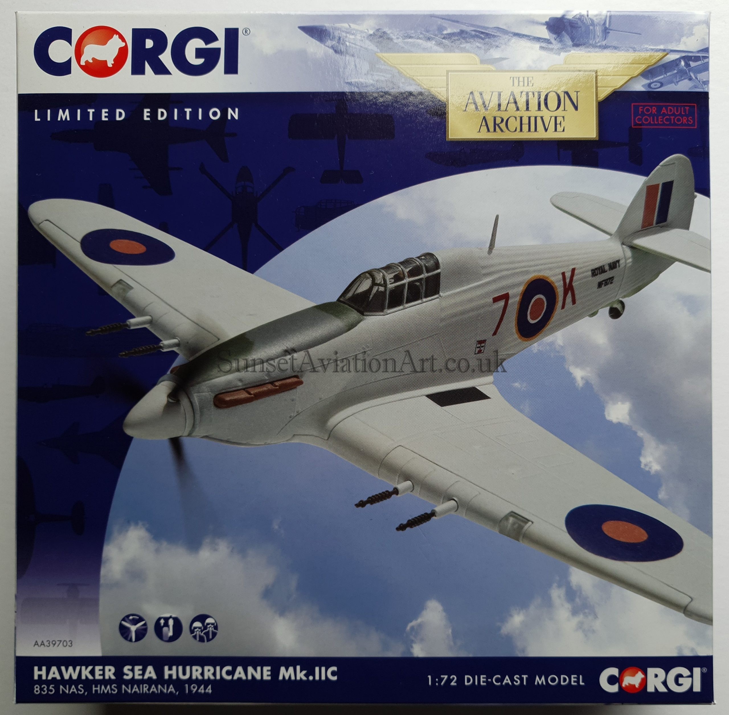 Corgi AA39703 Sea Hurricane Mk.IIC 835 NAS HMS Nairana 1944
