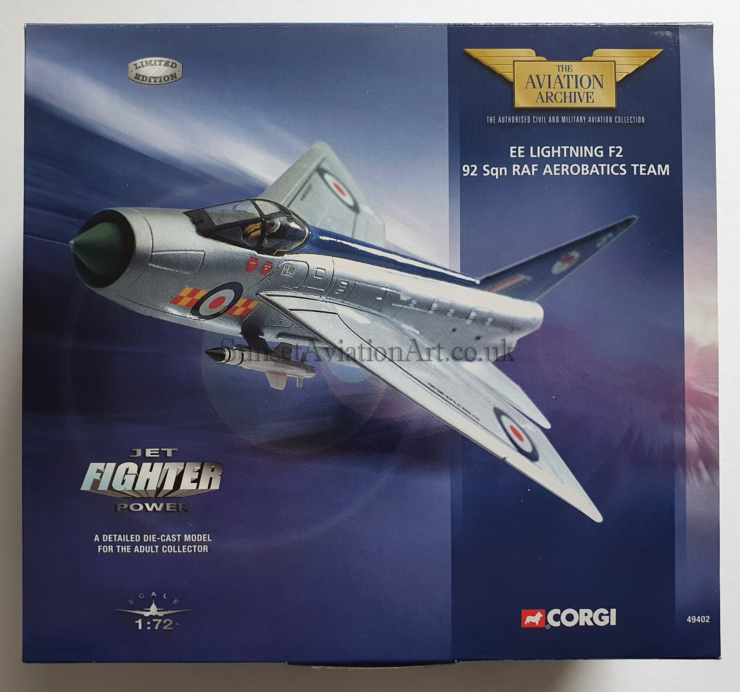 49402 Corgi EE Lightning F2 92 Squadron RAF Aerobatics Team