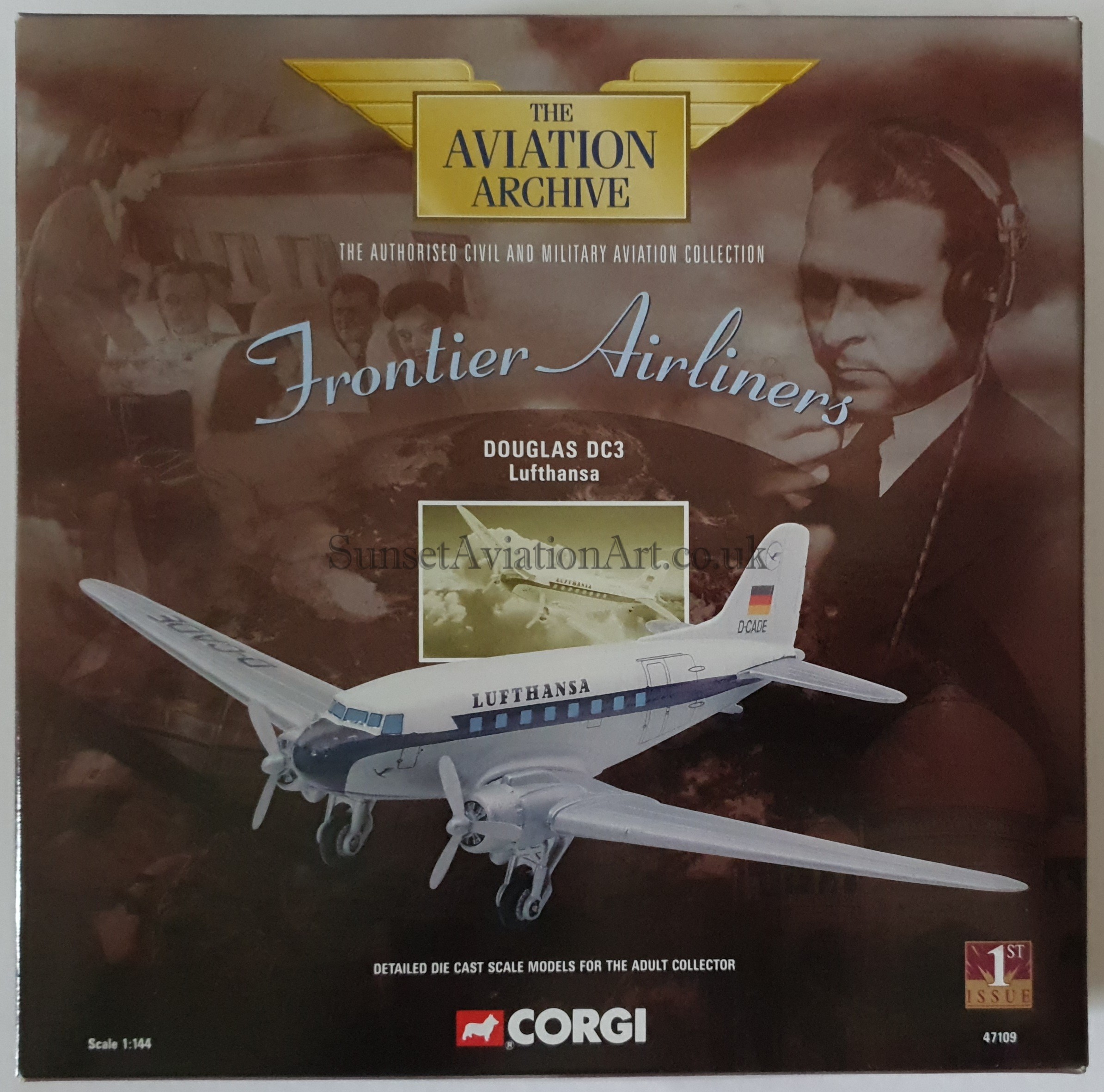 47109 Corgi Douglas DC3 Lufthansa Frontier Airliners