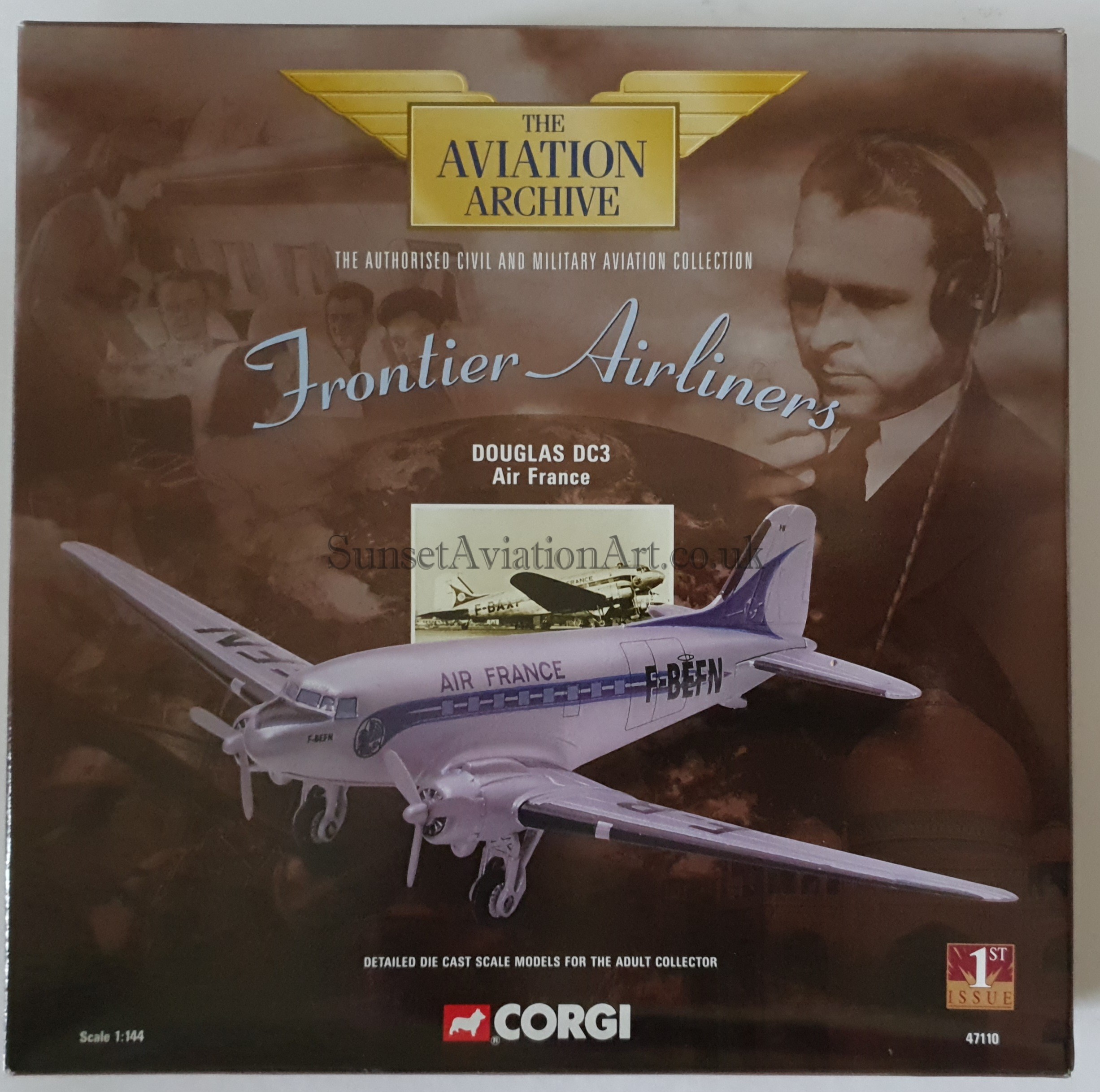47110 Corgi Douglas DC3 Air France Frontier Airliners