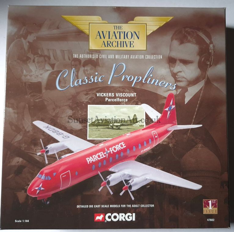 47602 Corgi Vickers Viscount Parcel Force Classic Propliners